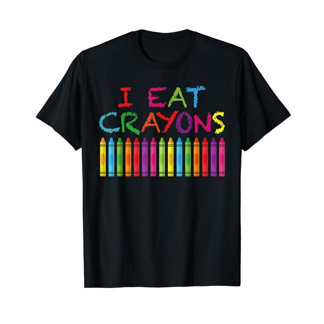 Funny Kids Crayons Clothing For Artists - I Eat Crayons T-Shirt ...