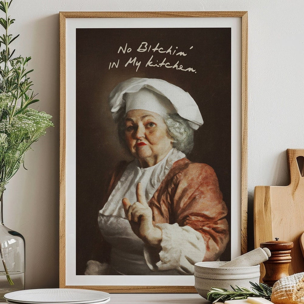 Funny Kitchen Art Wall Decor Chef Rules Vintage Style Classical ...