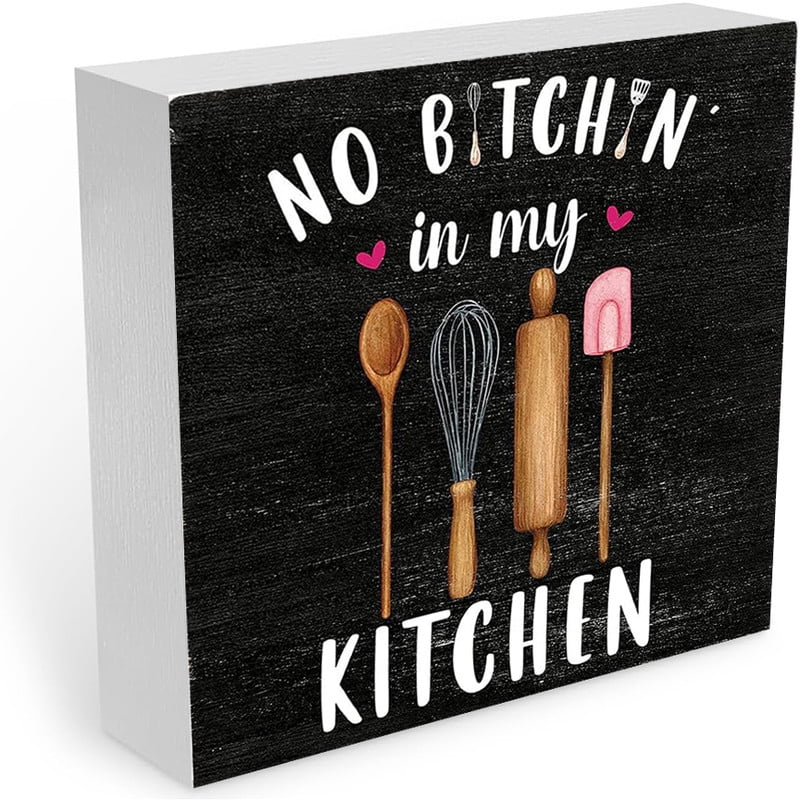 Funny Kitchen Ceramic Table Sign Plaque In My Kitchen Tabletop Sign ...