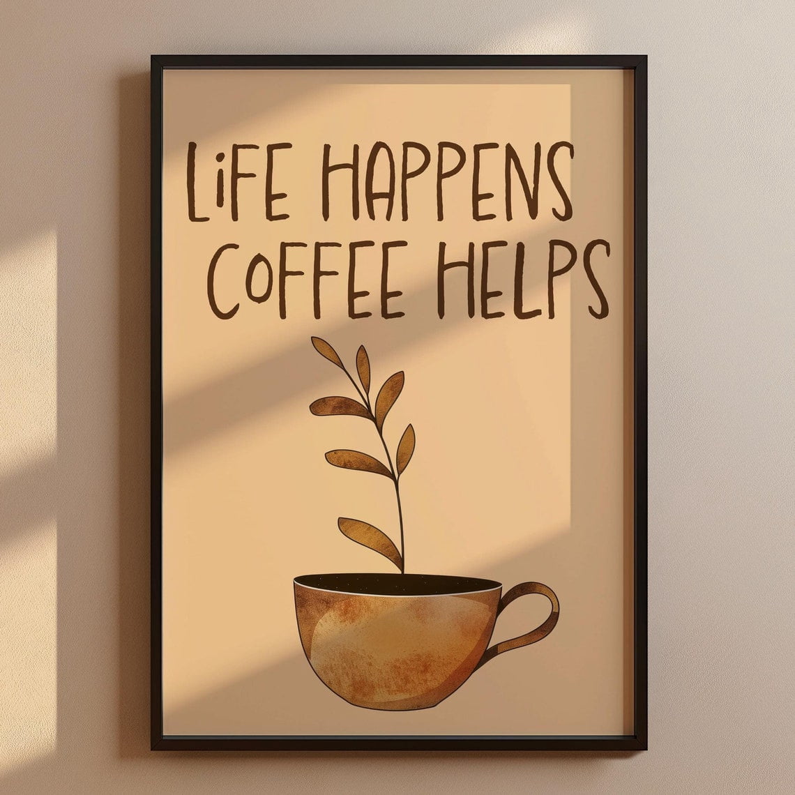Funny Kitchen Decoration Coffee Poster Gift For Coffee Junkies Barista ...