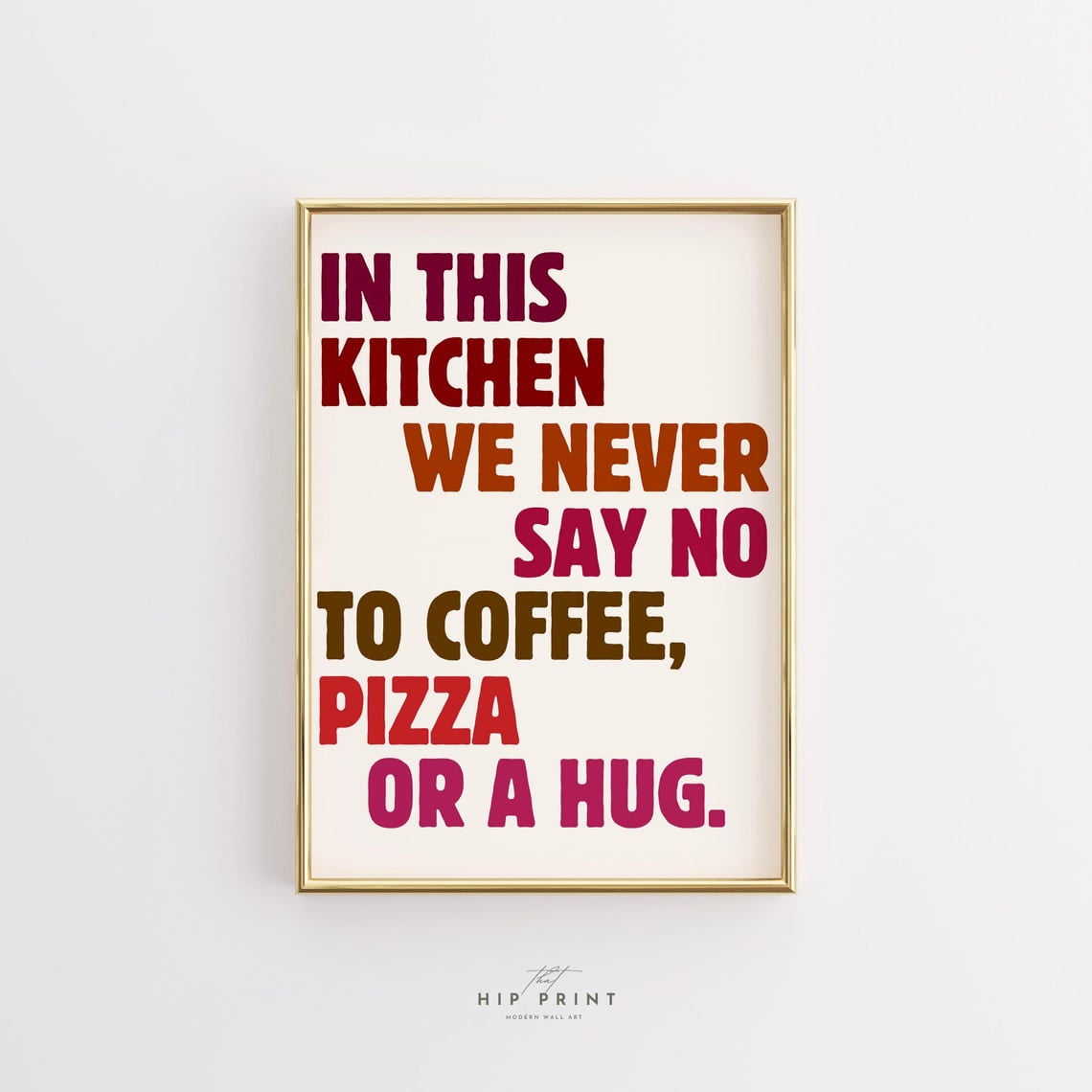 Funny Kitchen Quote Print, Coffee Lover Wall Art, Pizza Poster, Retro ...