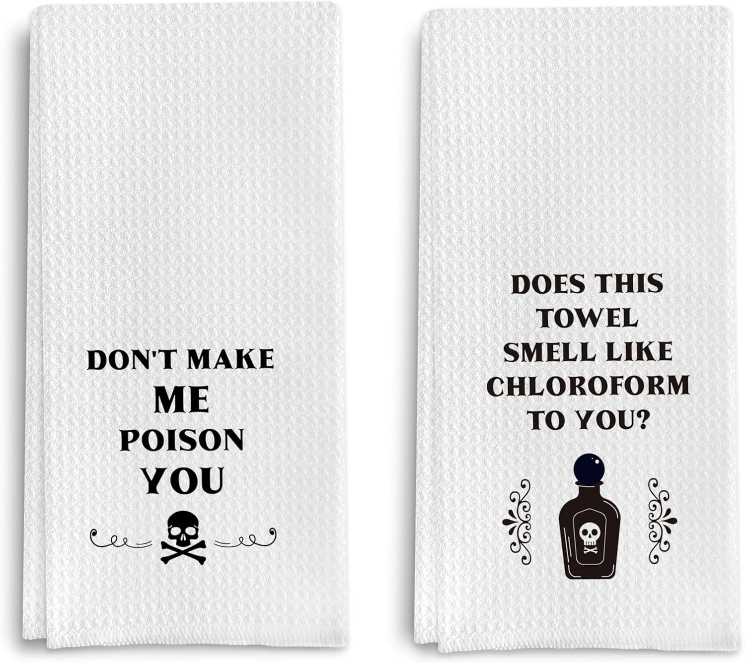 Funny Kitchen Towels Set of 2 - Don''t Make Me Poison You, Funny Dish ...