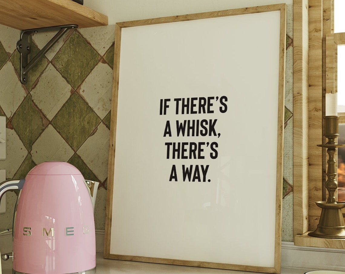 Funny Kitchen Wall Art, Aesthetic Kitchen Decor, Minimalist Kitchen ...
