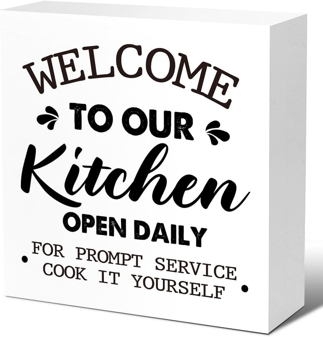 Funny Kitchen Wooden Box Signs,Farmhouse Kitchen Wooden Signs,Welcome ...