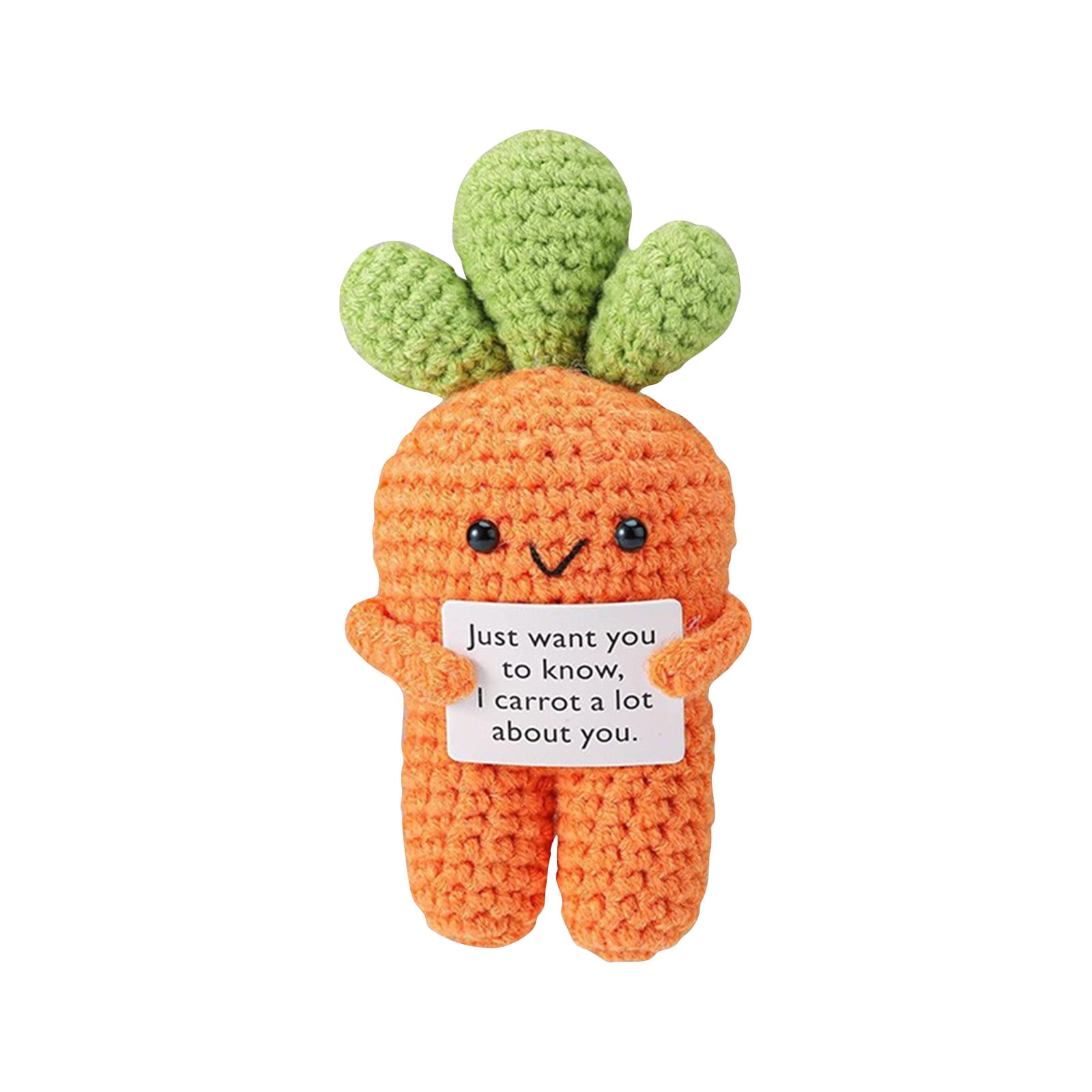 Funny Knitted Wool Doll Toy with Positive Card - Creative Cute Mini ...