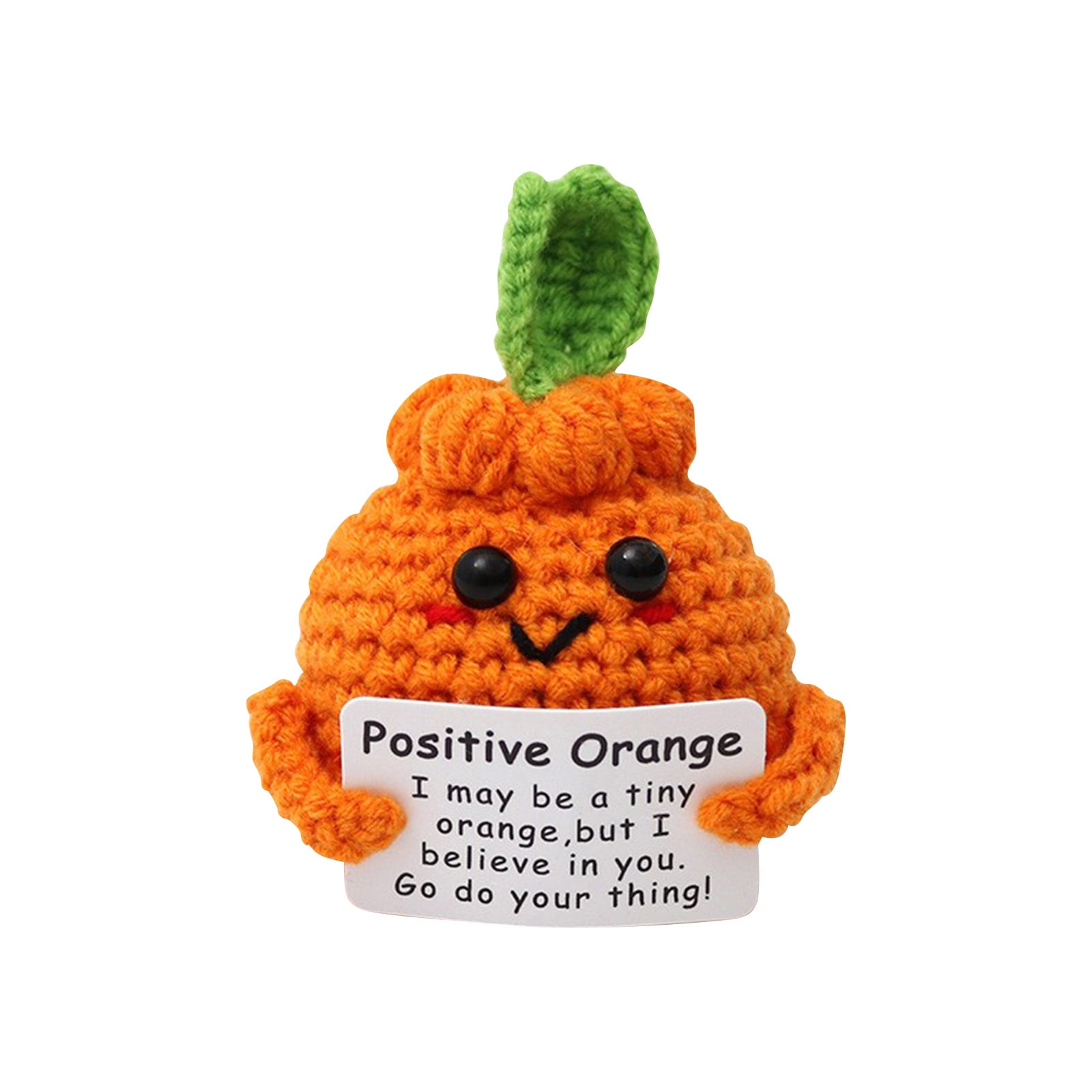 Funny Knitted Wool Doll Toy with Positive Card - Creative Cute Mini ...