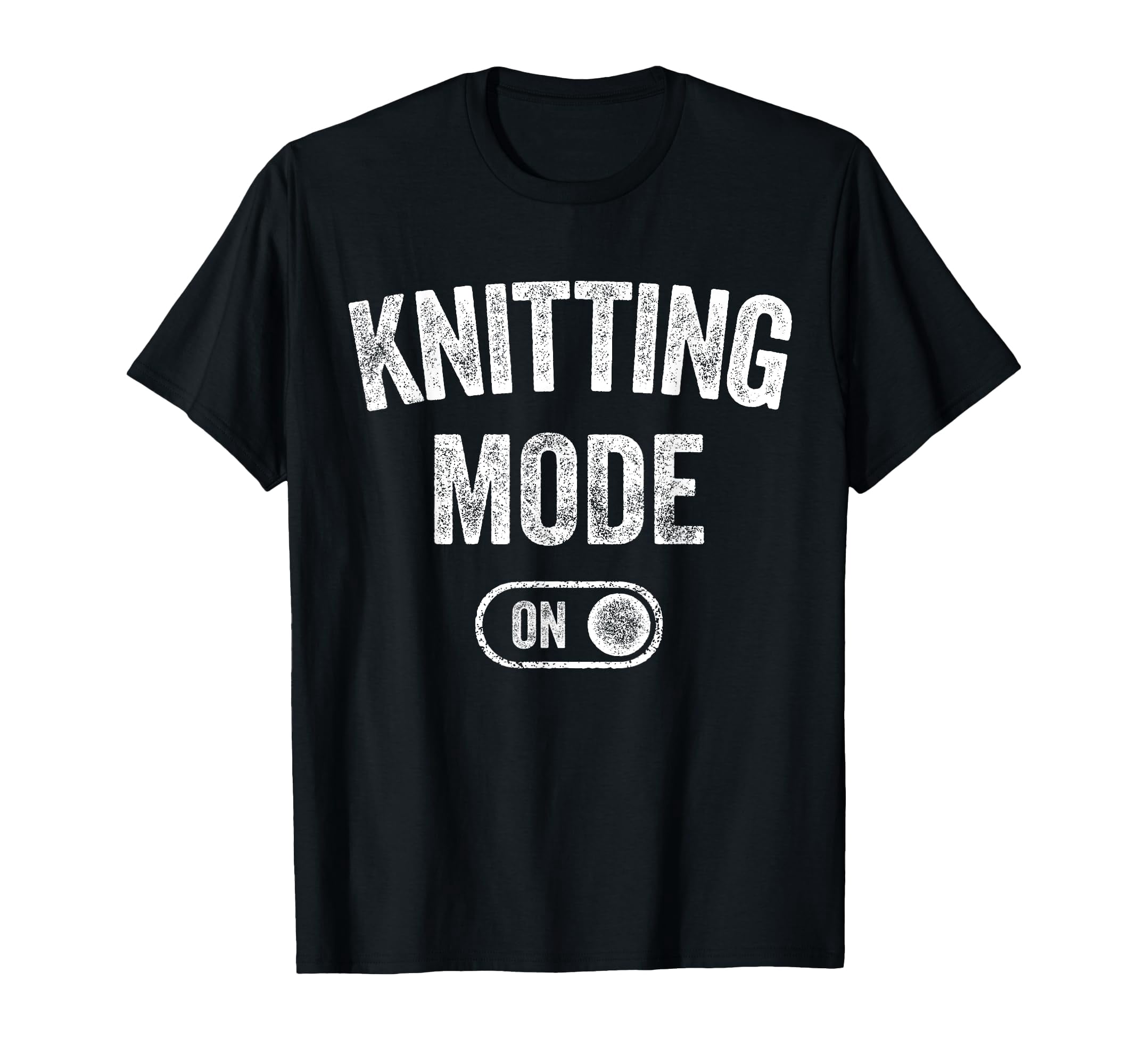 Funny Knitter Crafter Grandma "Knitting Mode On" Graphic T-Shirt ...