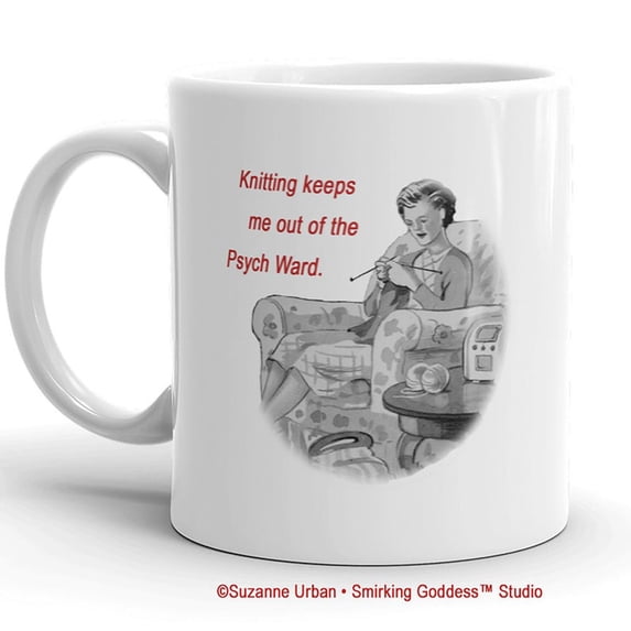 Funny Knitting Quote Coffee Mug, An 11oz Ceramic Mug Gift for Knitter ...