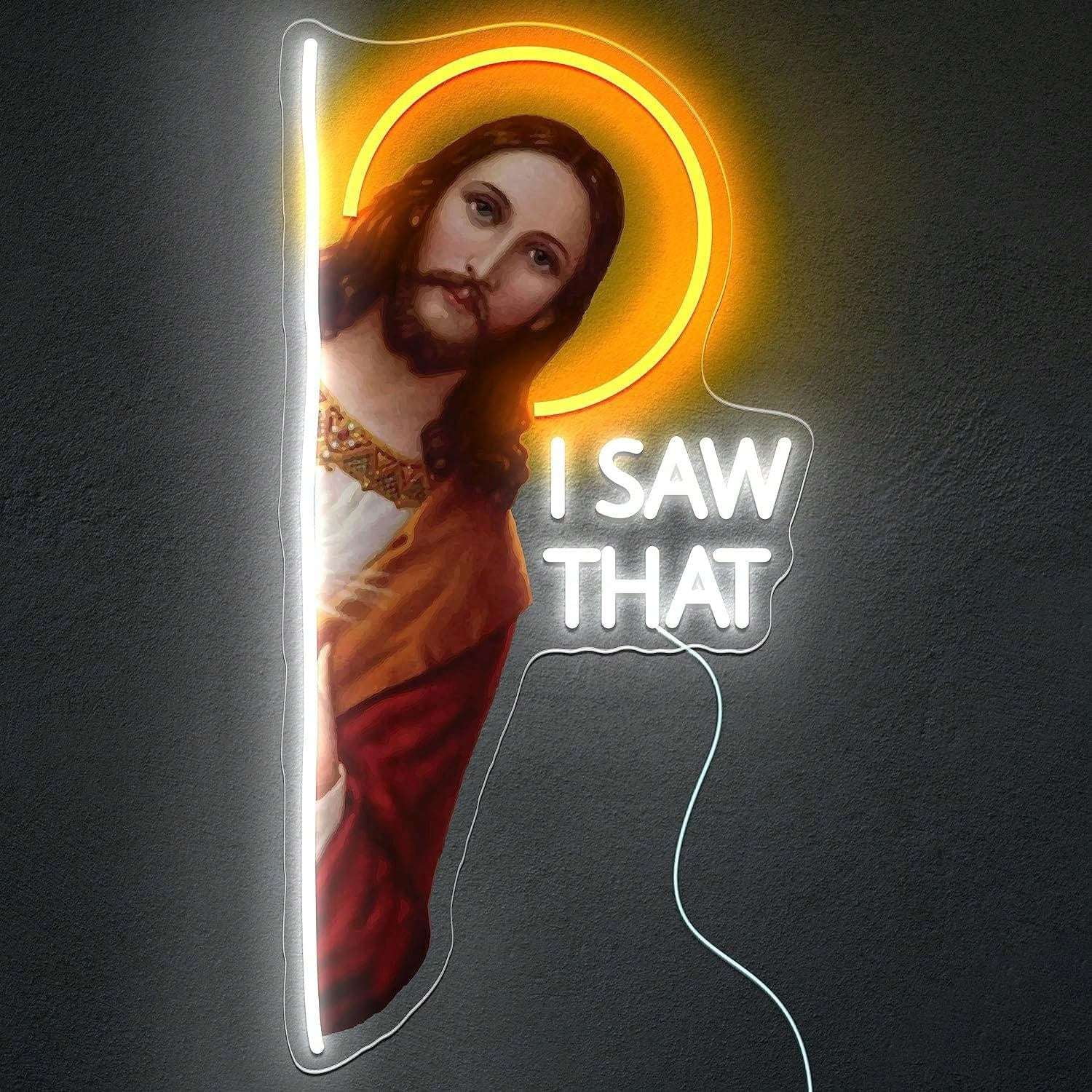 [Funny LED Sign] Funny "I Saw That" Sign | Dimmable LED Wall Art with ...