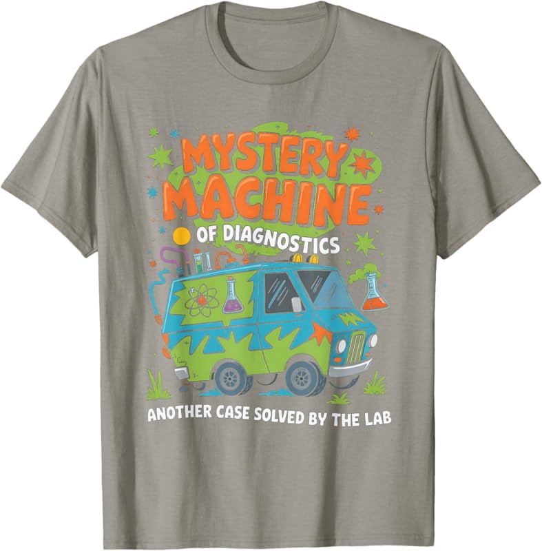 Funny Lab Week 2025 Retro Mystery Machine Of Diagnostics T-Shirt ...