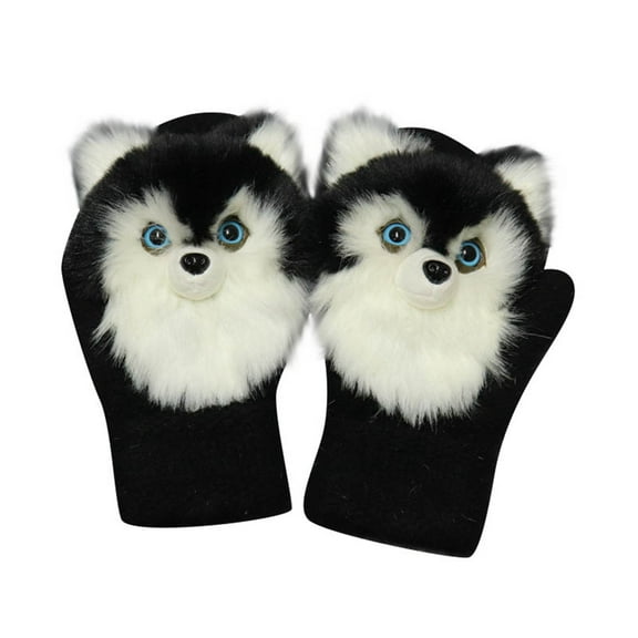 Funny Ladies Winter Animal Gloves Cartoon Cute Plus Thickened Warm ...
