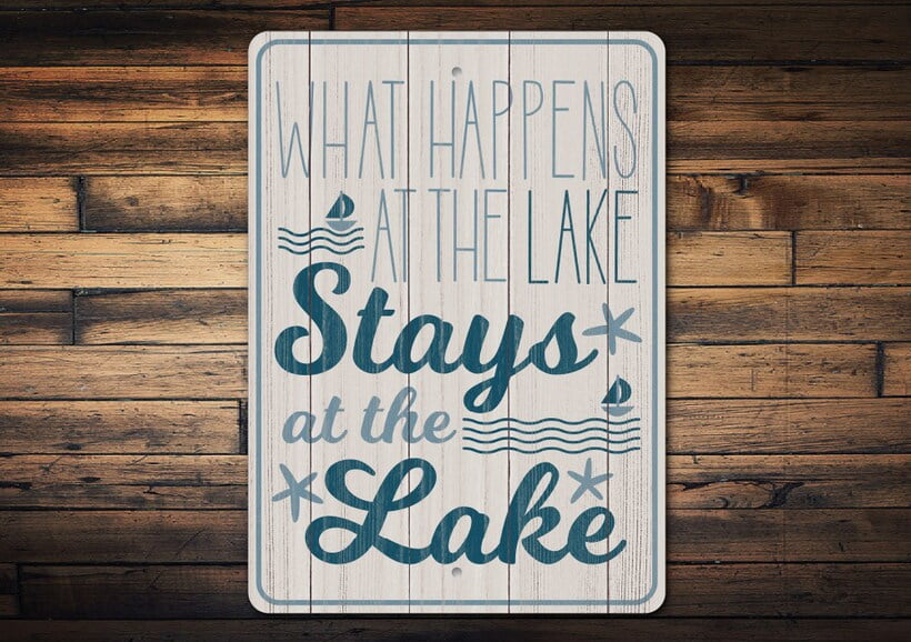 Funny Lake Home Sign Lake Humor Lake House Gift Rustic Lake Sign Sign ...