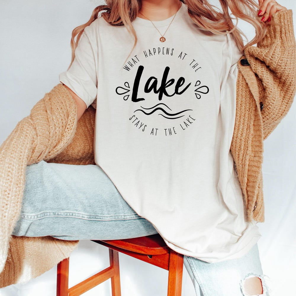 Funny Lake Shirt, What Happens At The Lake Stays At The Lake, Lake ...