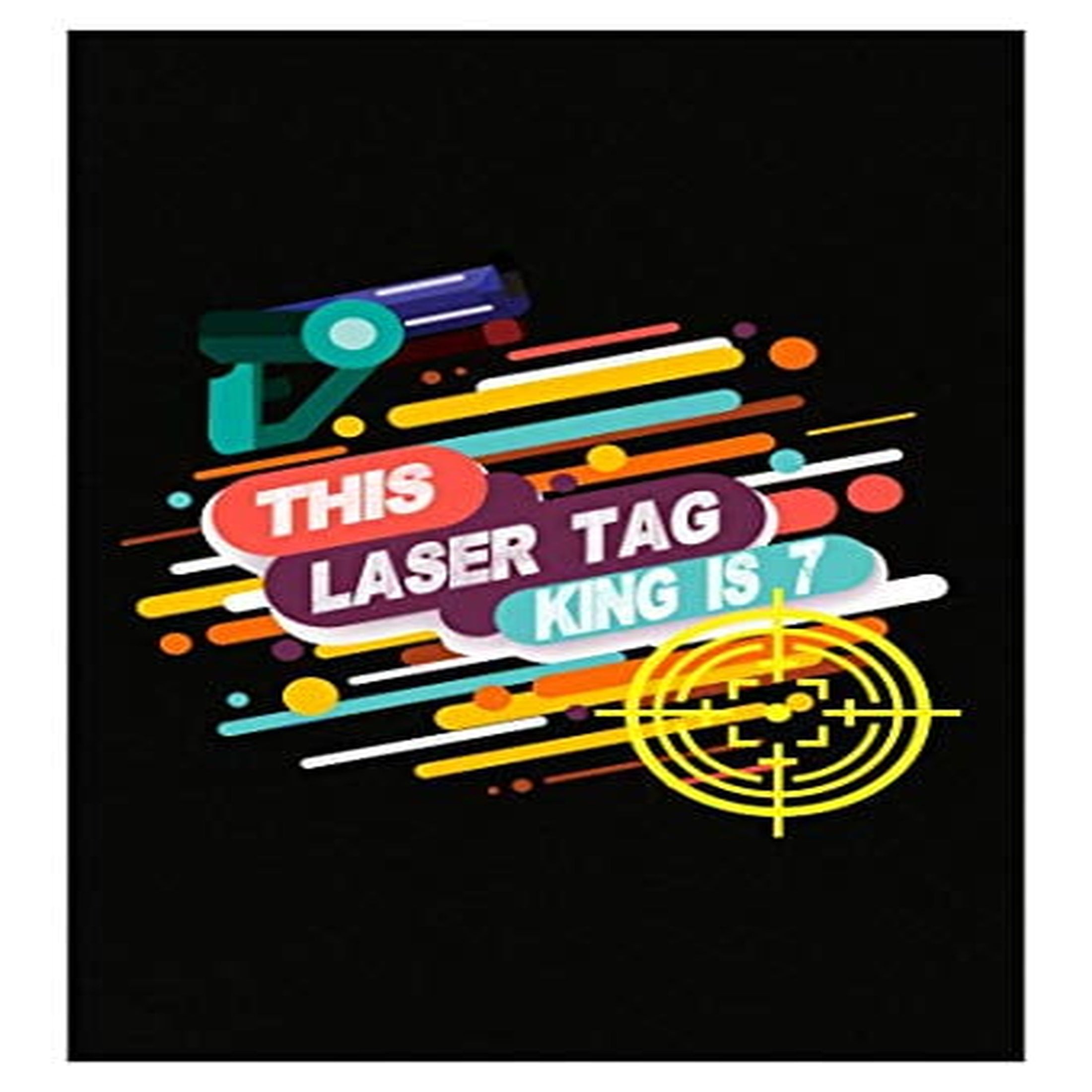Funny Laser Tag King Poster - 13x19 - Wall Art for 7th Birthday Gift ...