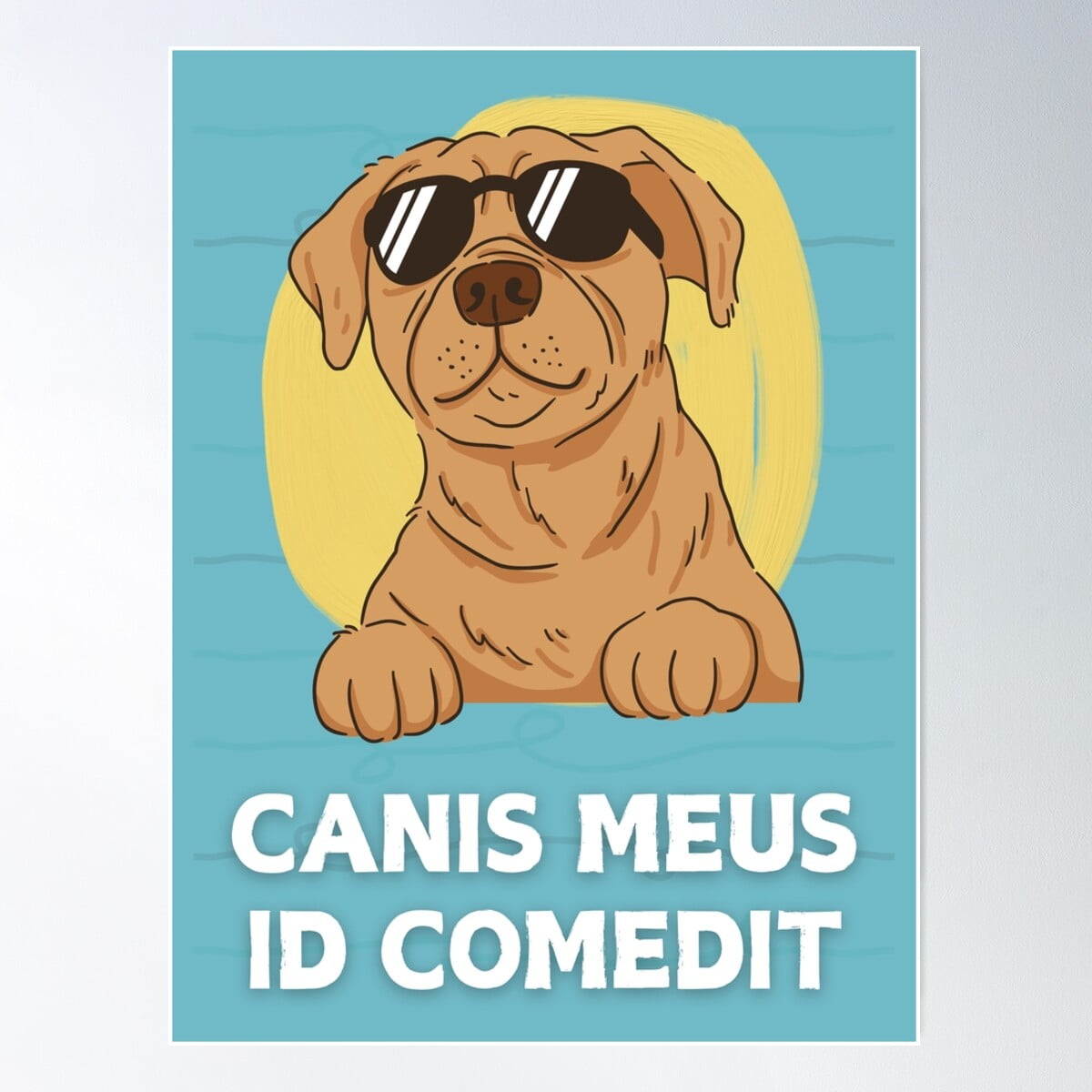 Funny Latin Classroom Sign - Canis Meus Id Comedit - My Dog Ate It ...