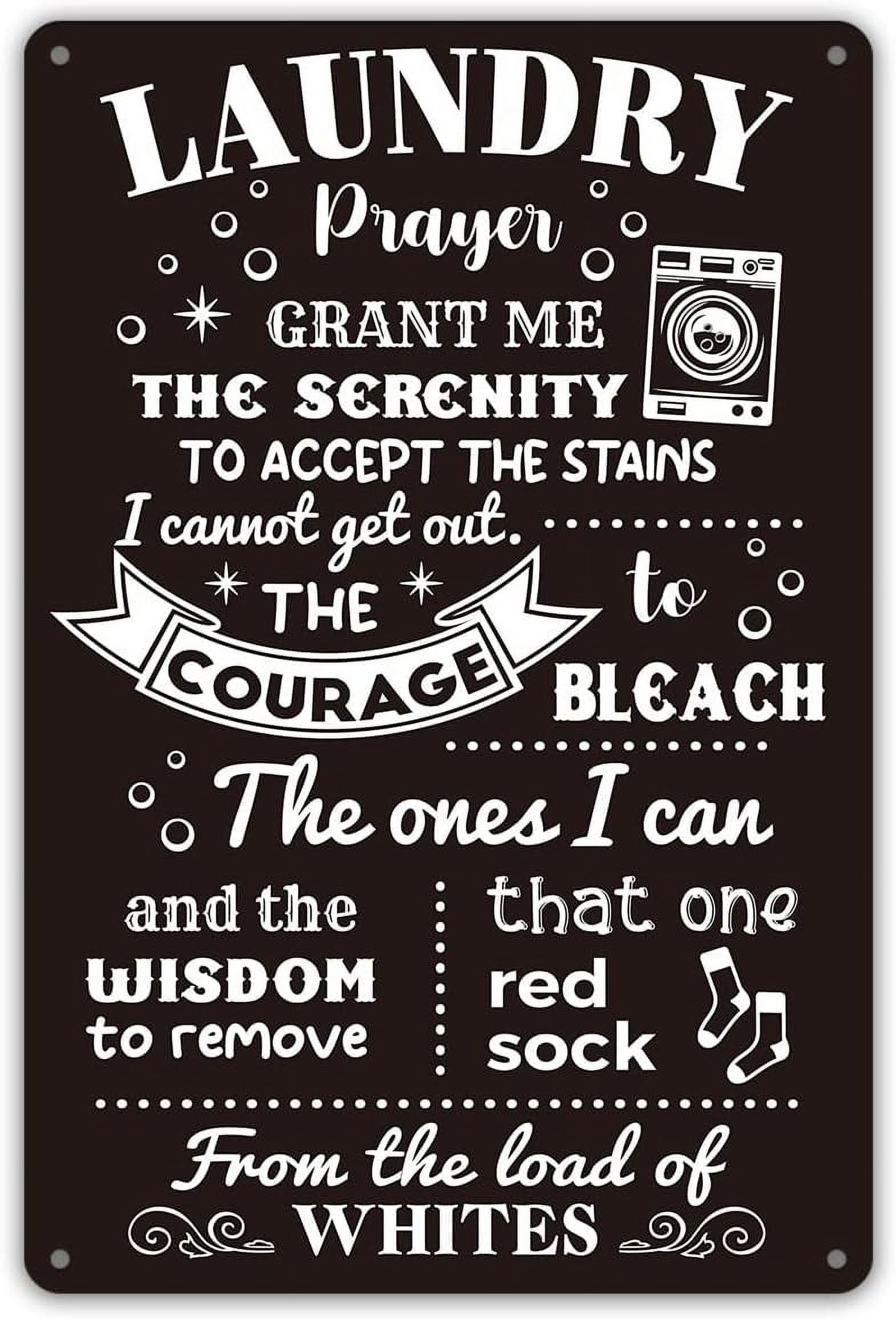 Funny Laundry Room Quote Metal Tin Sign Wall Decor, Laundry Prayer ...