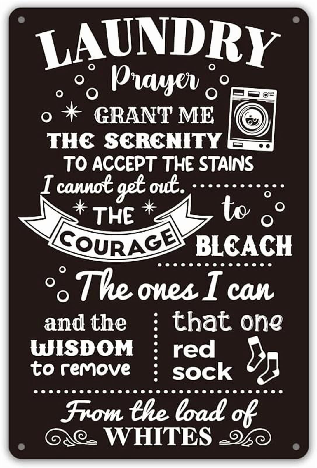 Funny Laundry Room Quote Metal Tin Sign Wall Decor, Laundry Prayer ...