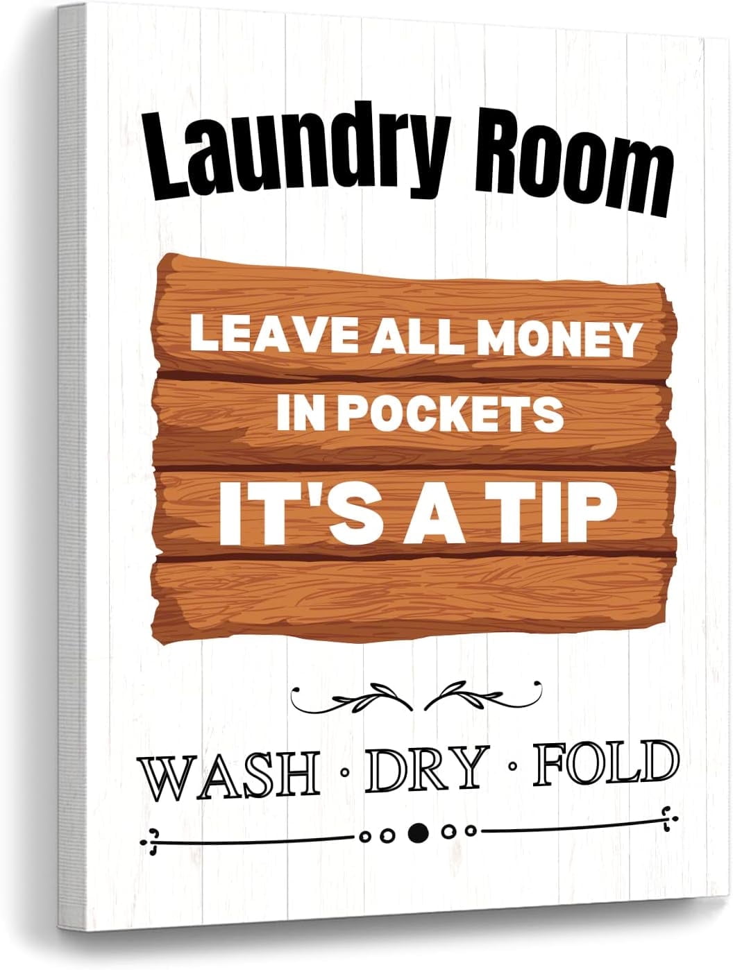 Funny Laundry Wall Decor Framed Laundry Canvas Wall Art Farmhouse ...