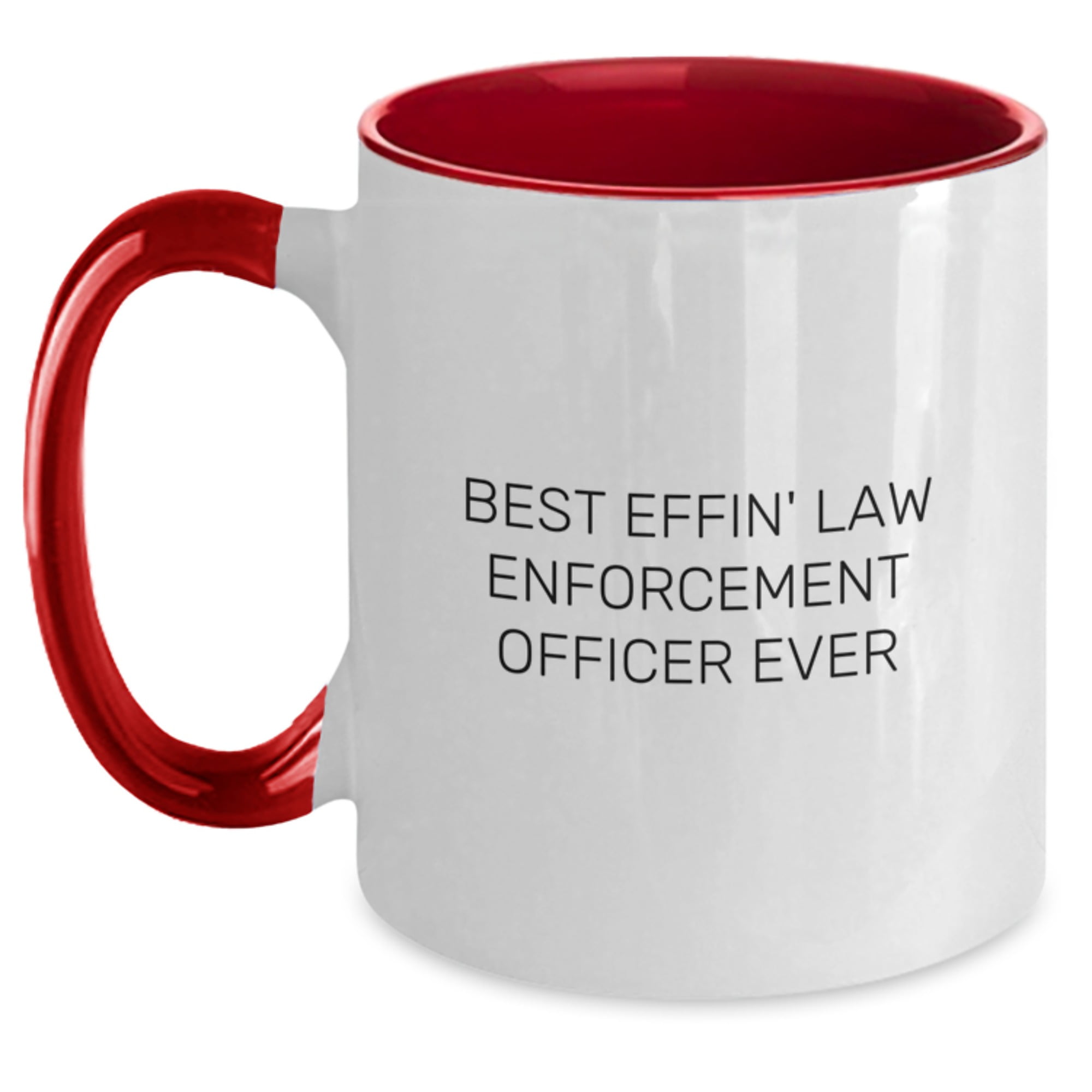 Funny Law Enforcement Officer Two Tone Coffee Mug Gifts from Friends to ...