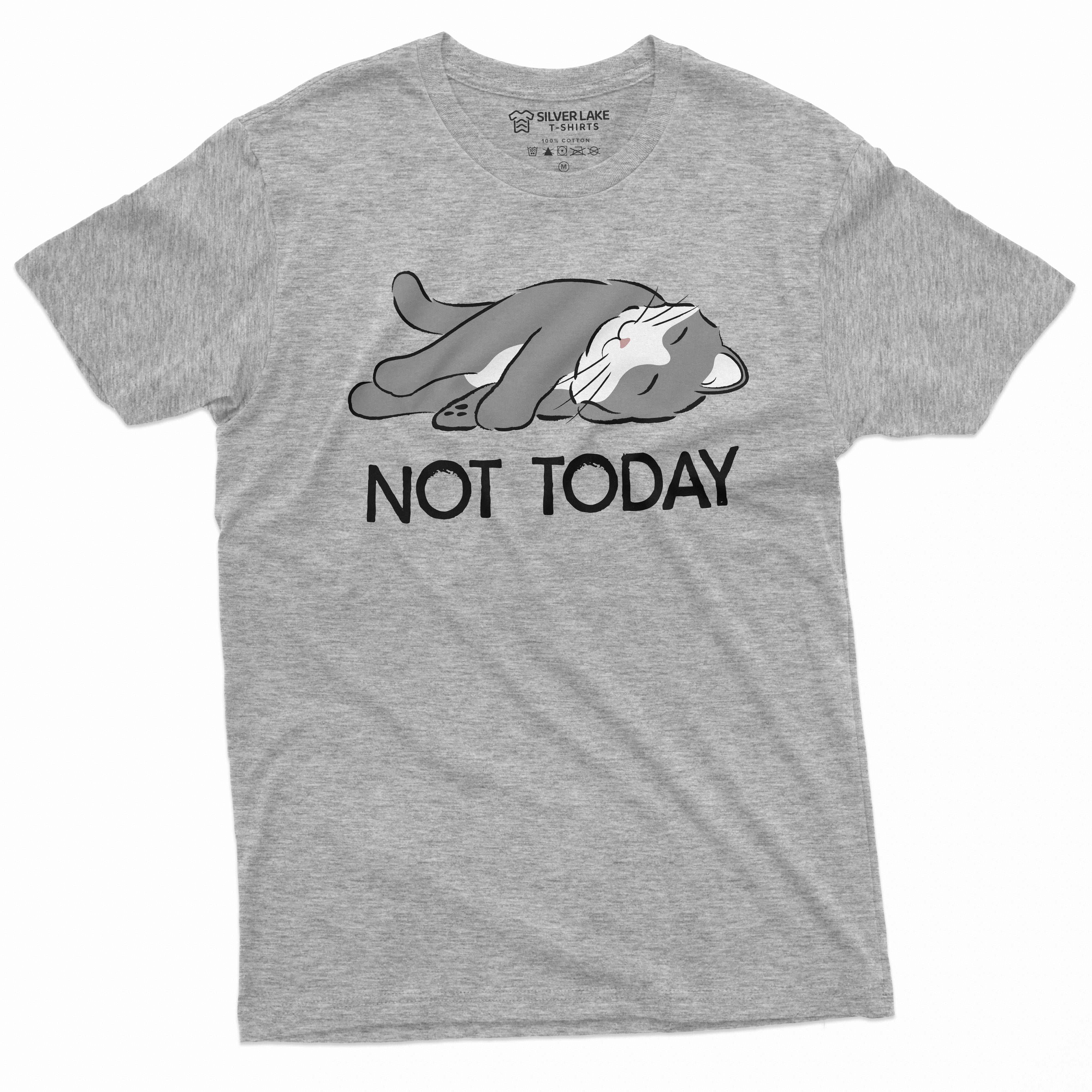 Funny Lazy Cat Not today T-shirt do it later Tee shirt Cat Lover Pet ...