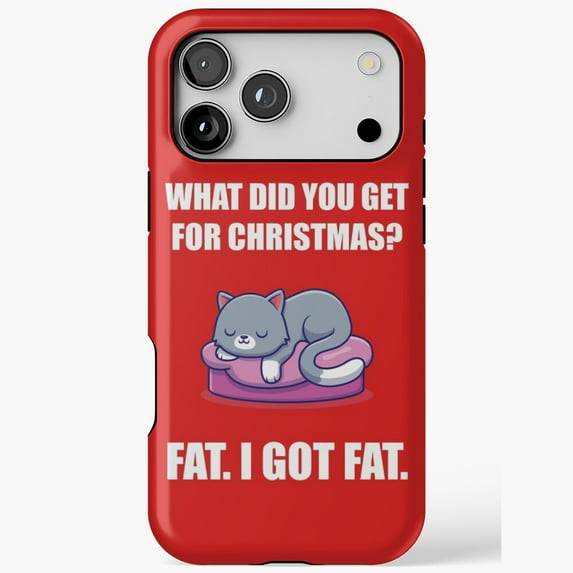 Funny Lazy Cat Xmas Meme Case for iPhone 11 12 13 14 15 16 17 Pro Max ...