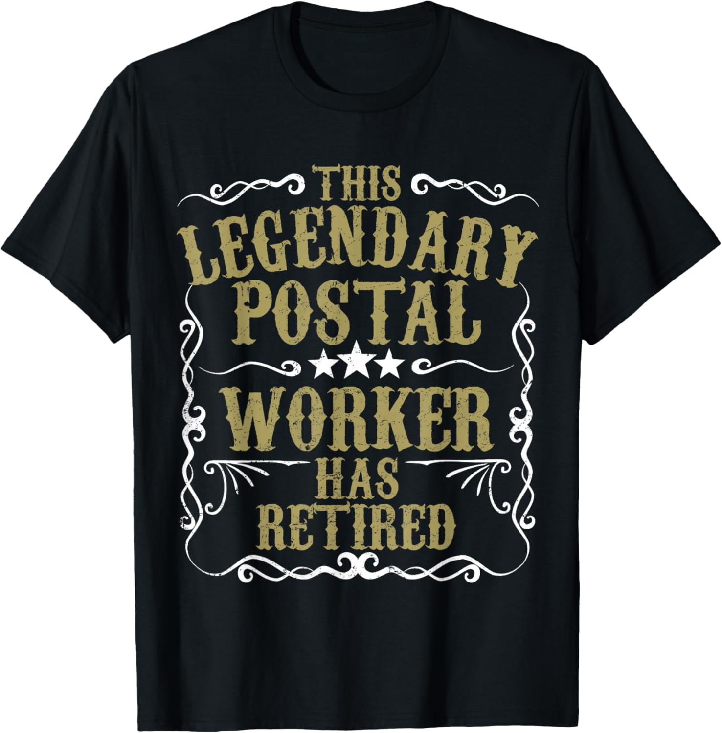 Funny Legendary Postal Worker Retired Retirement Gift Idea T-Shirt ...