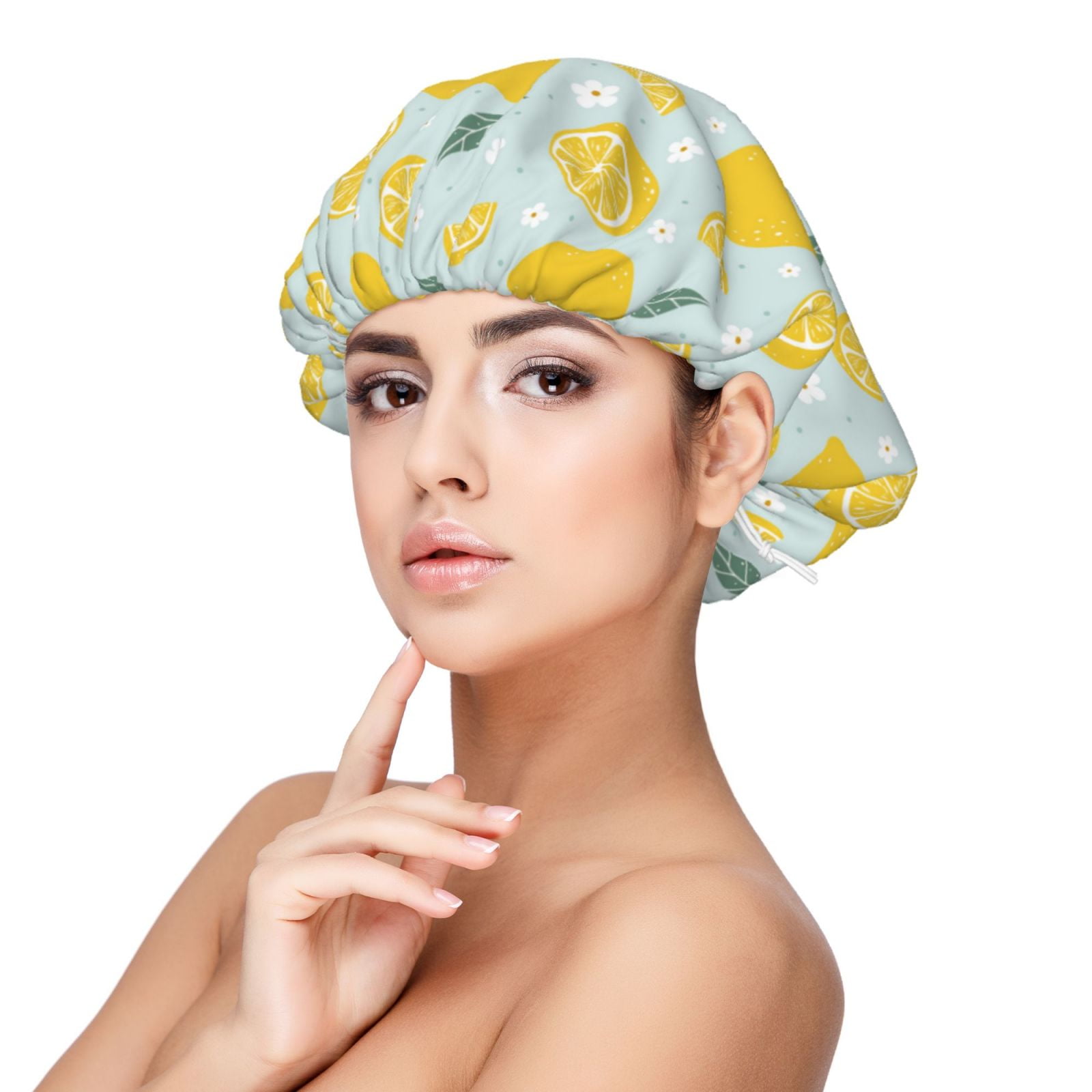 Funny Lemon Flower Leaves Silk Bonnet for Sleeping Women Men ...