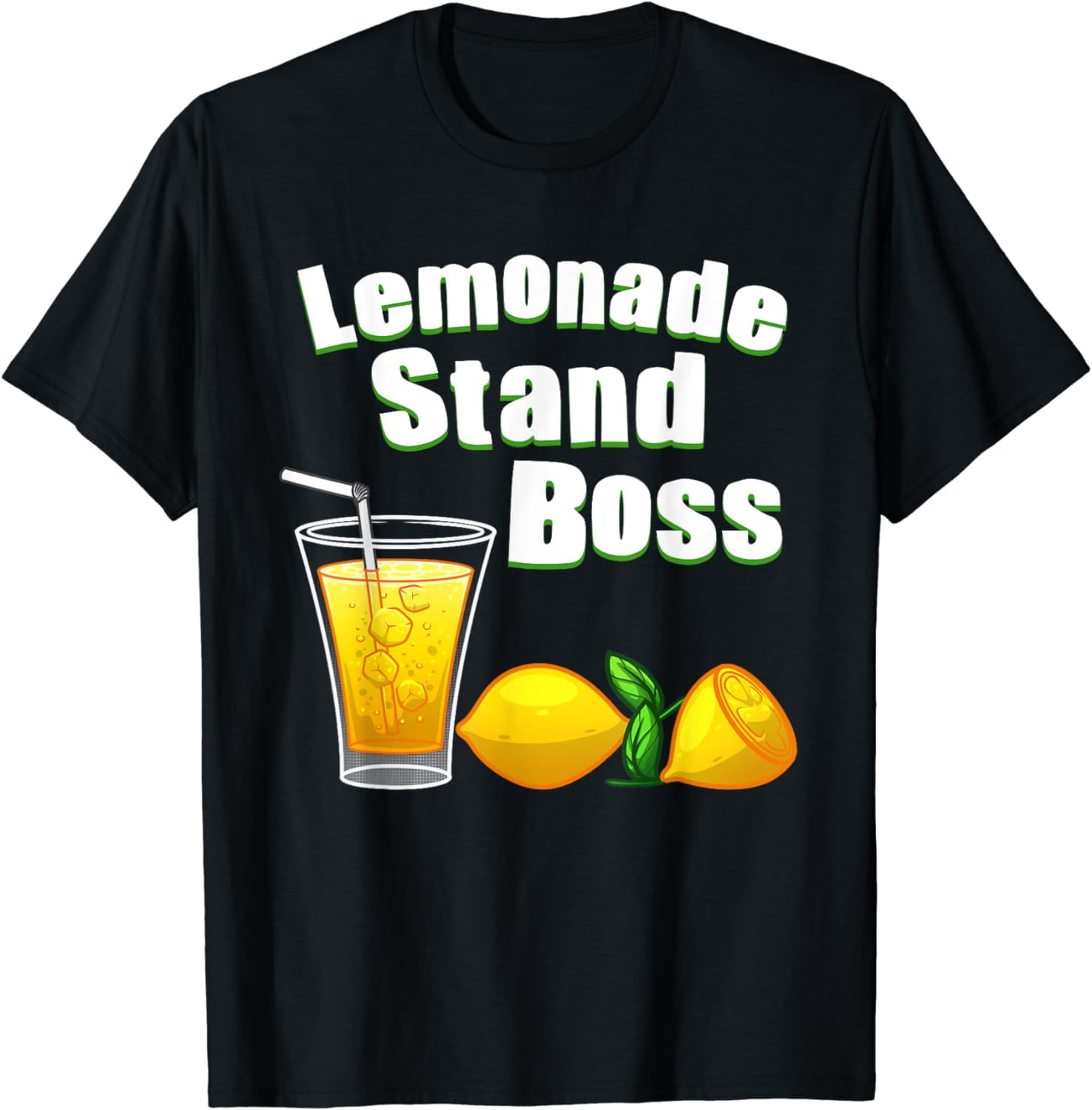 Funny Lemonade Art For Kids Boys Girls Stand Boss Lemonade T-Shirt ...