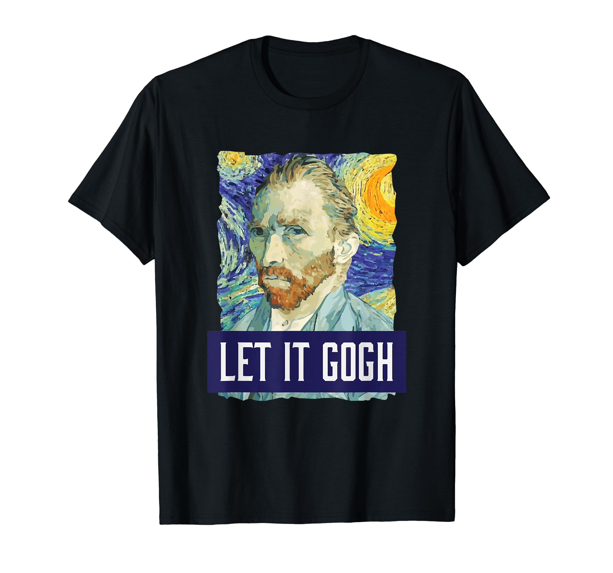 Funny Let It Gogh Vincent Van Gogh Artist Men Casual T-Shirt - Walmart.com