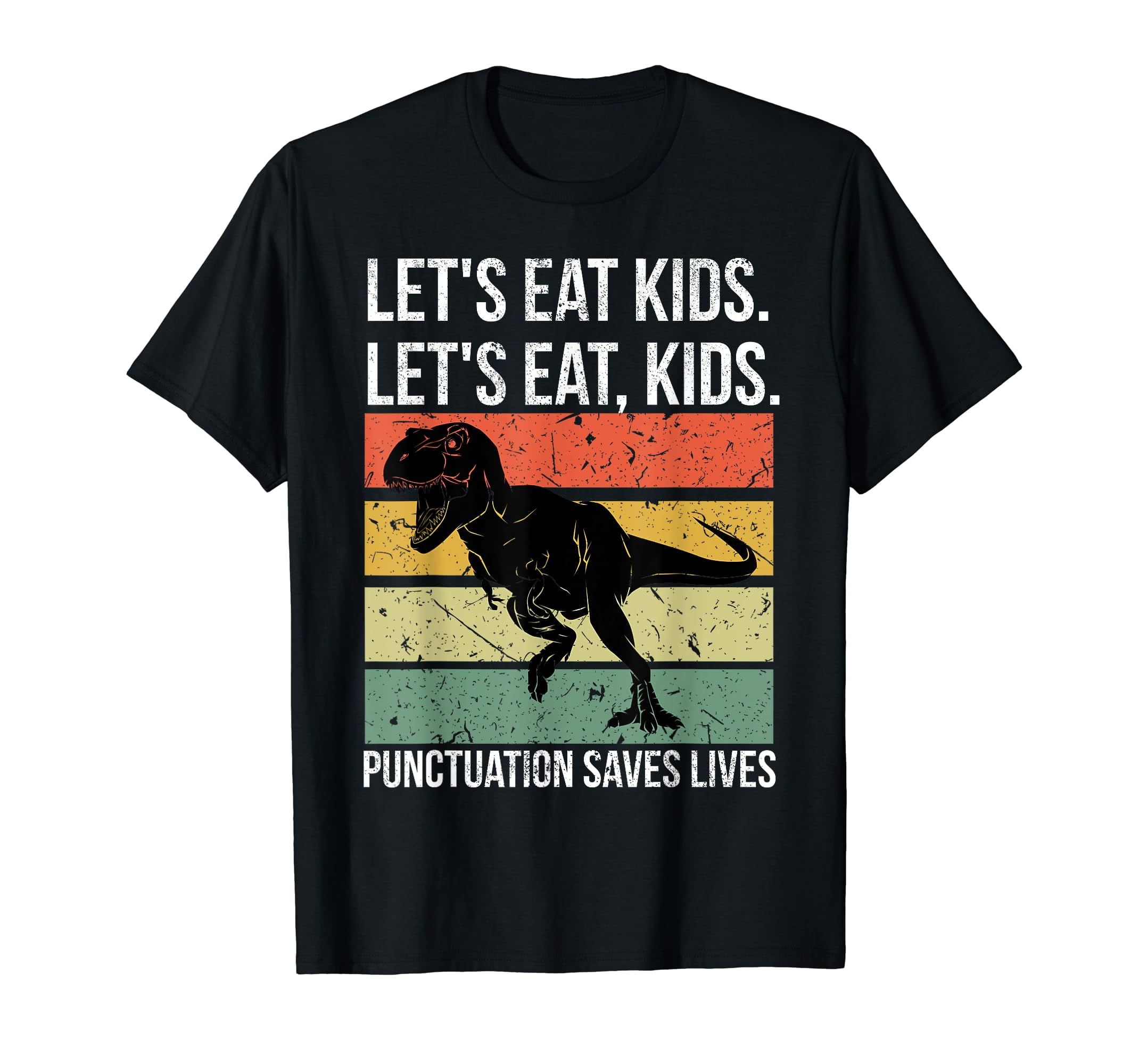 Funny Let's Eat Kids Punctuation Saves Lives Grammar T-Shirt - Walmart.com