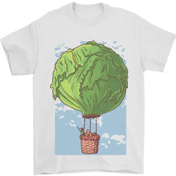 Funny Lettuce Hot Air Balloon T-Shirt - Walmart.com