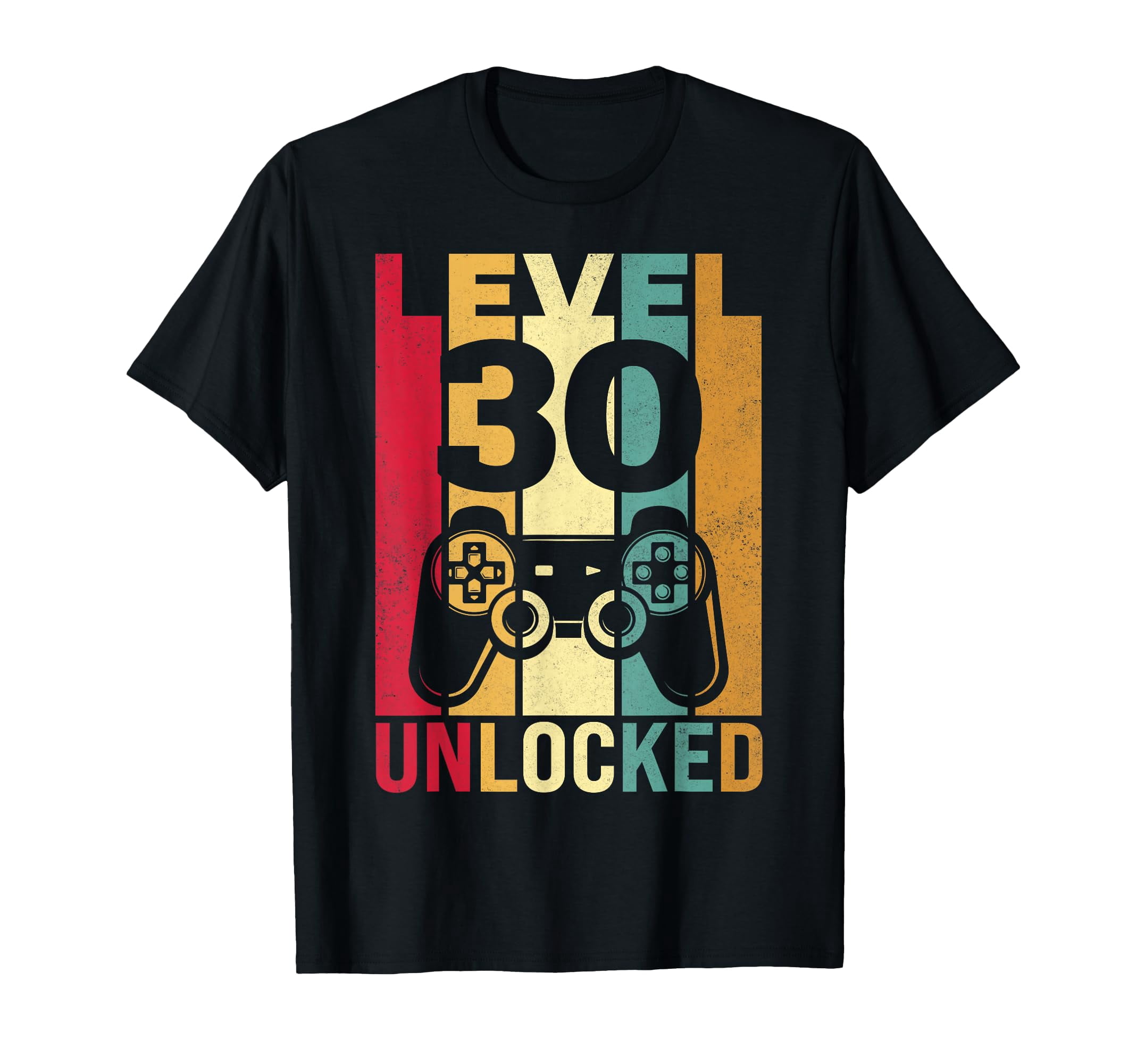 Funny Level 30 Unlocked Video Game Controller Graphic T-Shirt for Men's ...