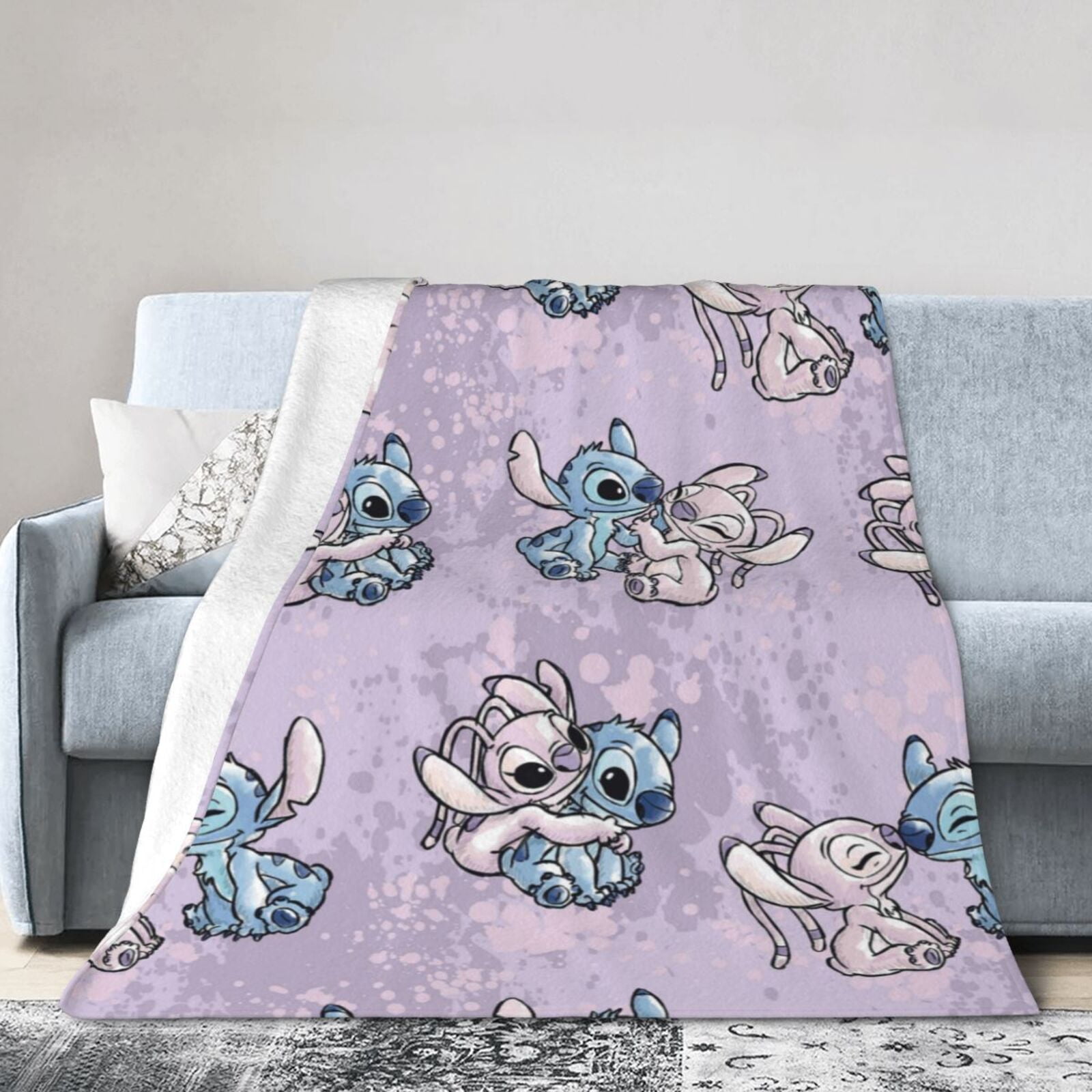 Funny Lilo and Stitch Blanket Kawaii Cartoon Ultra Soft Cozy ...