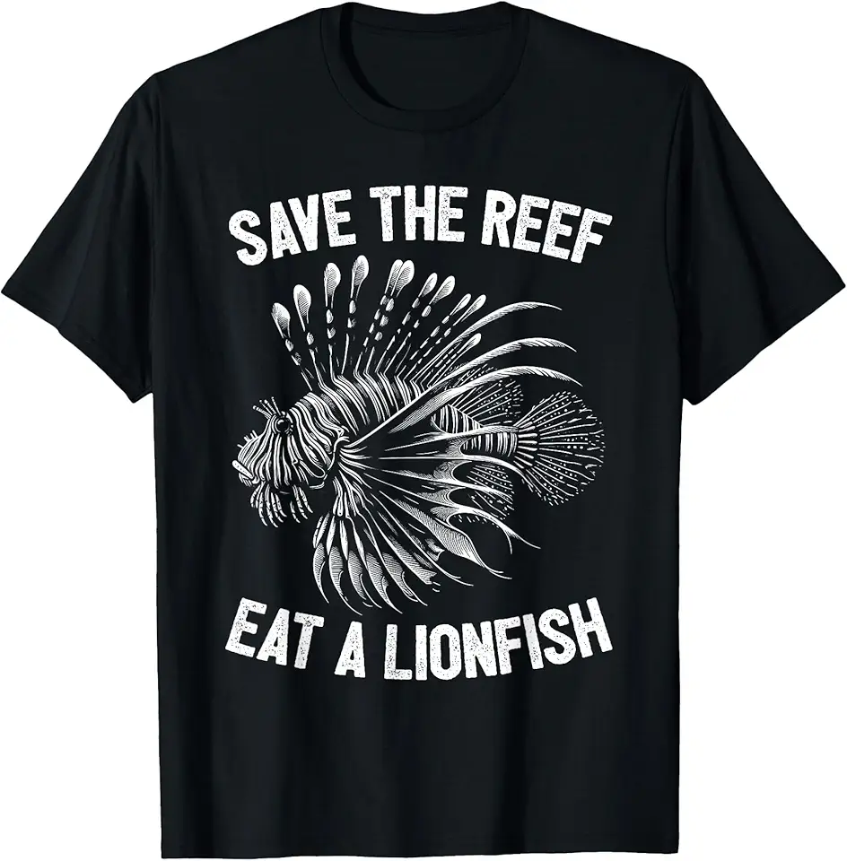 Funny Lionfish Invasive Species Reef Conservation Graphic for Scuba ...