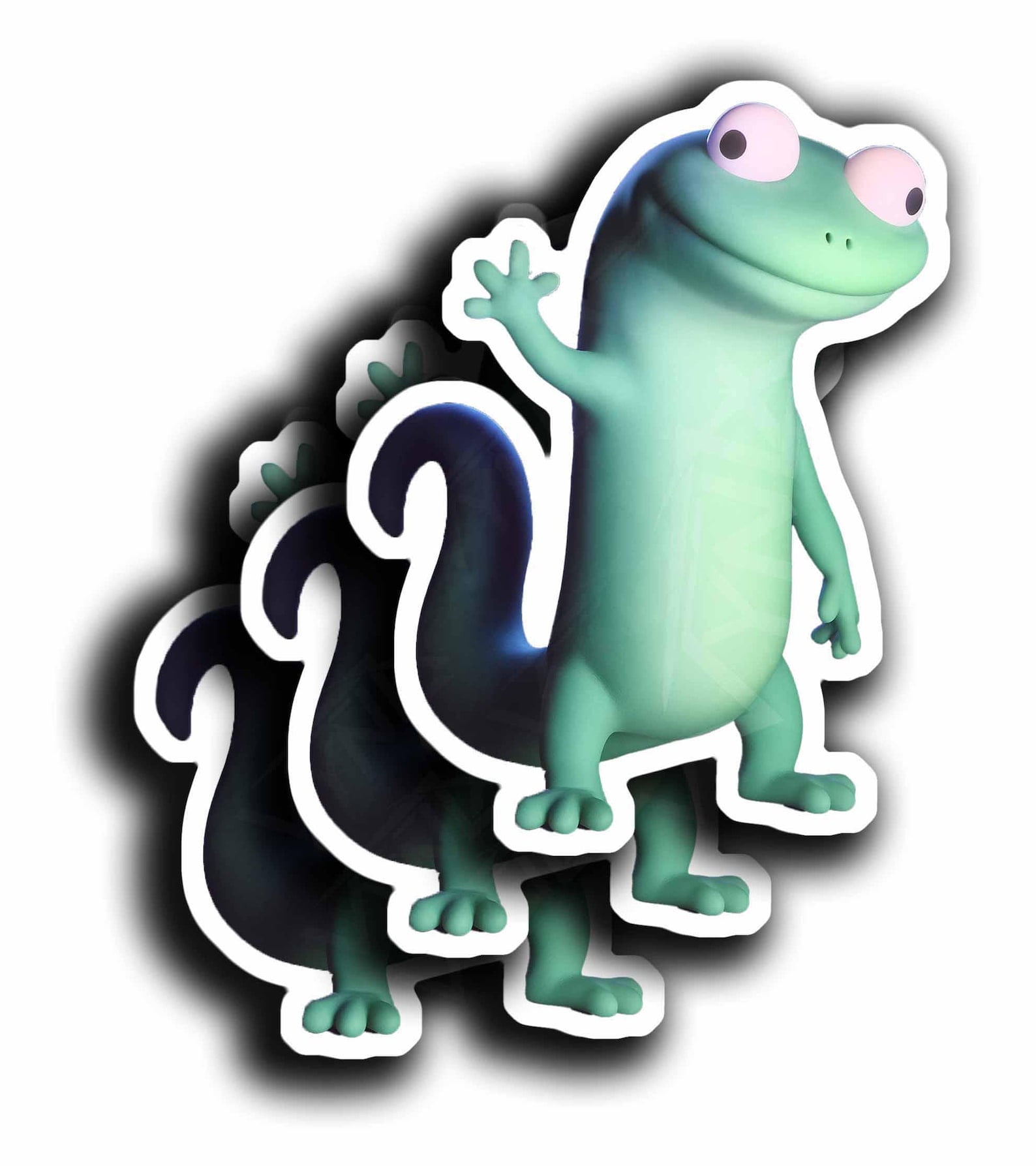 Funny Lizard Meme Sticker 3-stickers: Goofy Gecko Vinyl Decal - Walmart.com