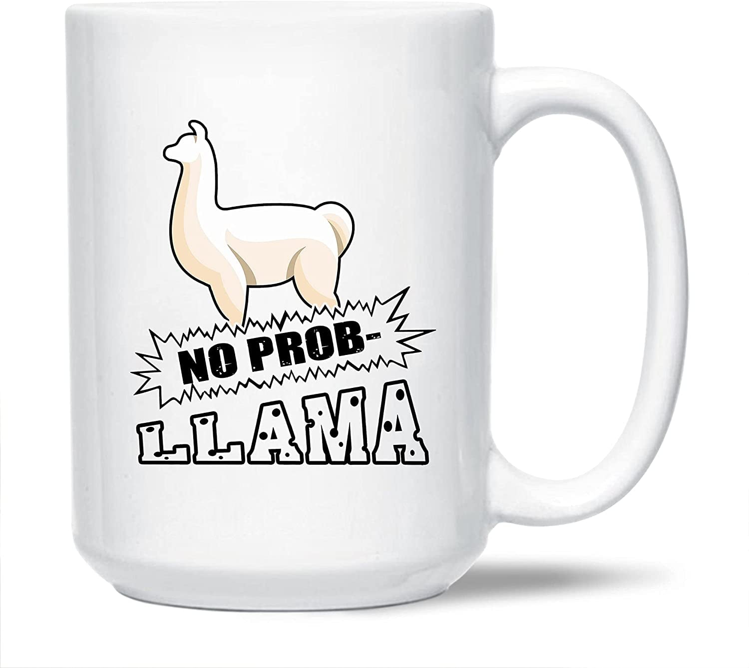 Funny Llama Coffee Mug Handle, Unique Llama White Mug Cup For Men ...