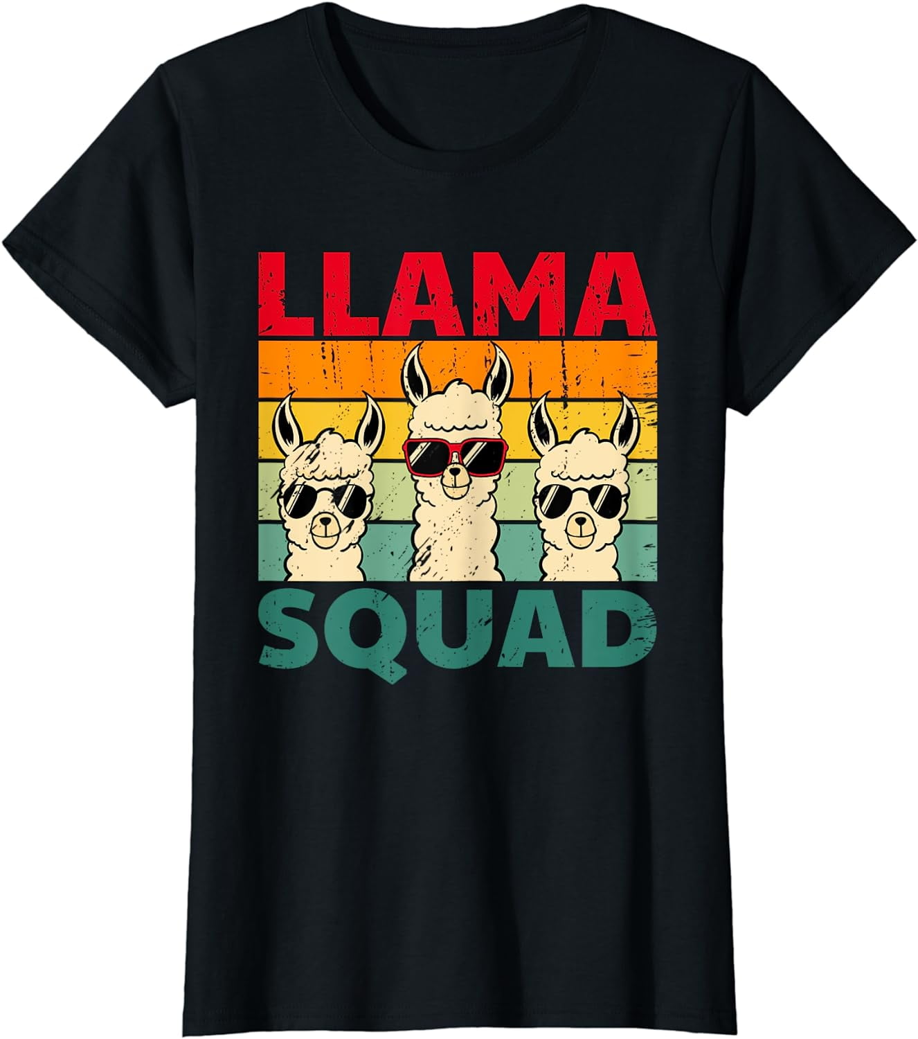 Funny Llama Design For Men Women Llama Alpaca Farm Animal T-Shirt ...