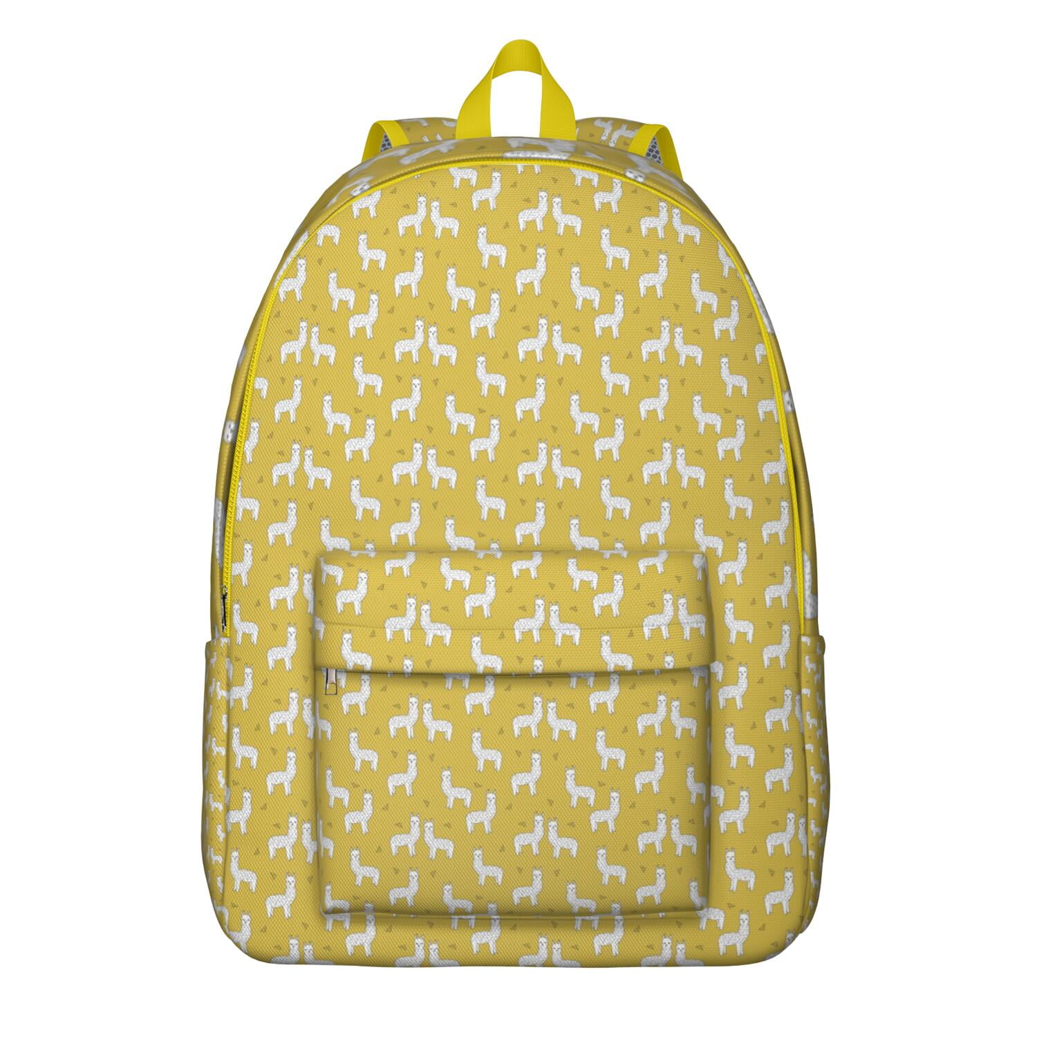 Funny Llama Face Print Laptop Backpack for Students, Spacious and ...