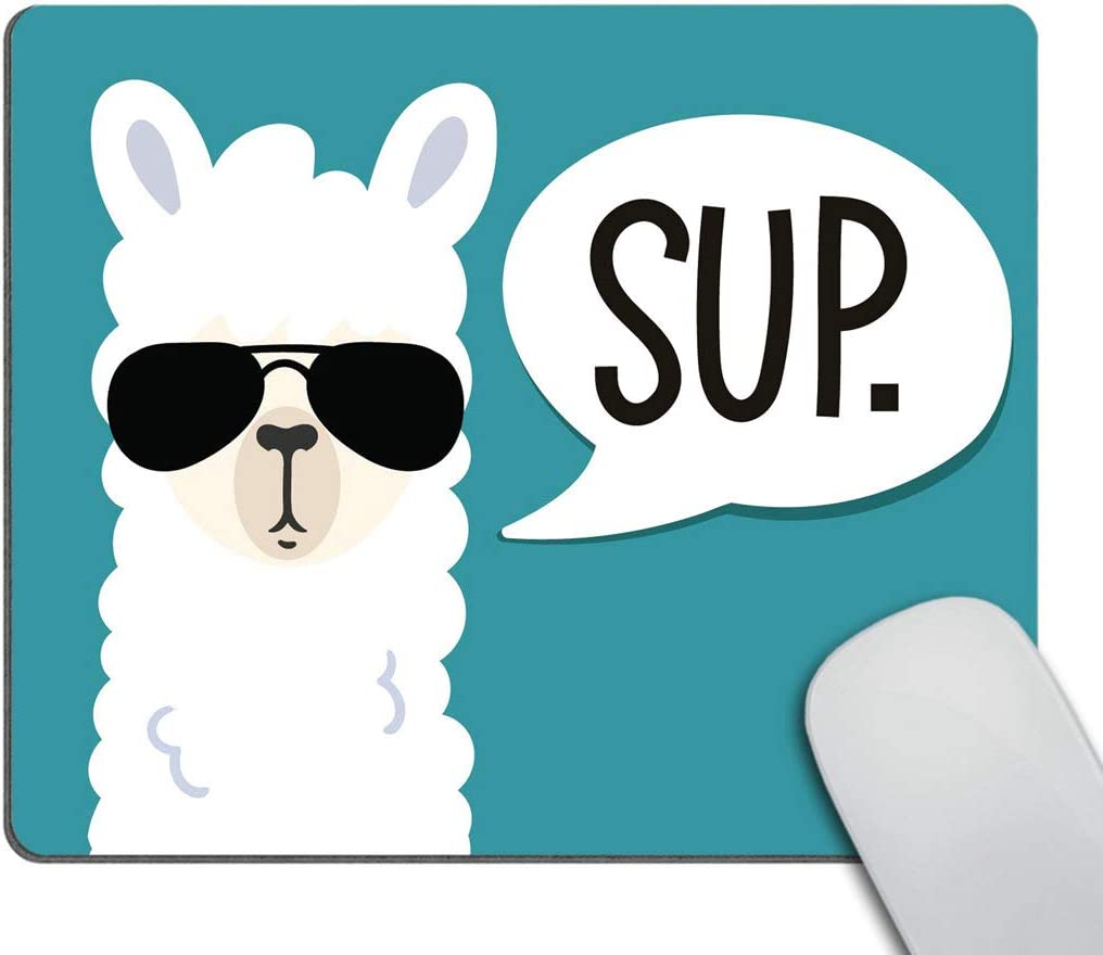 Funny Llama Mousepad Sup Llama Mouse pad Non-Slip Rubber Gaming ...