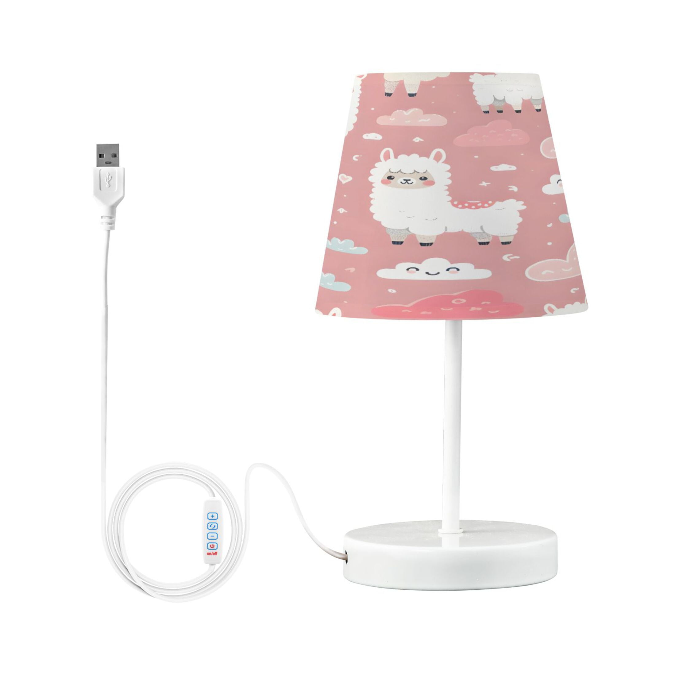 Funny Llama and Clouds Desk Lamp LED Table Nightstand Lamps with 3 ...