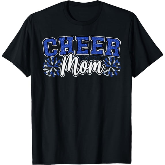 Funny Loud Proud Cheer Mom Mama Pompom T-Shirt Game Day Spirit Wear ...