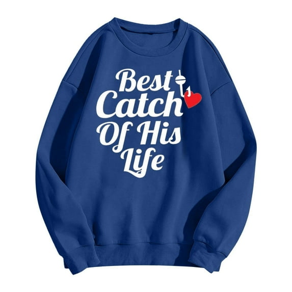 Funny Love Heart Graphic Sweatshirts Women Valentine's Day Men Letter ...