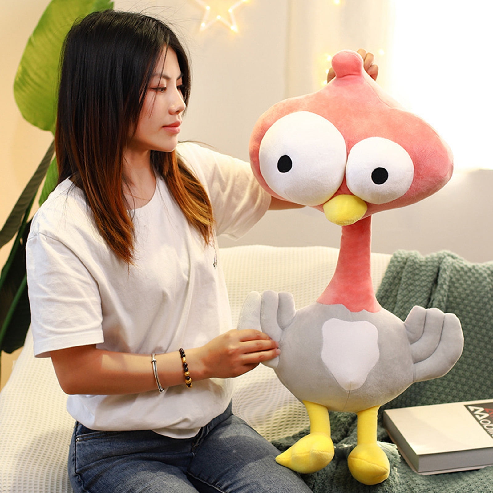 Funny and Lovely Chick Plush Doll - Eye-popping Chicken Ornament with ...