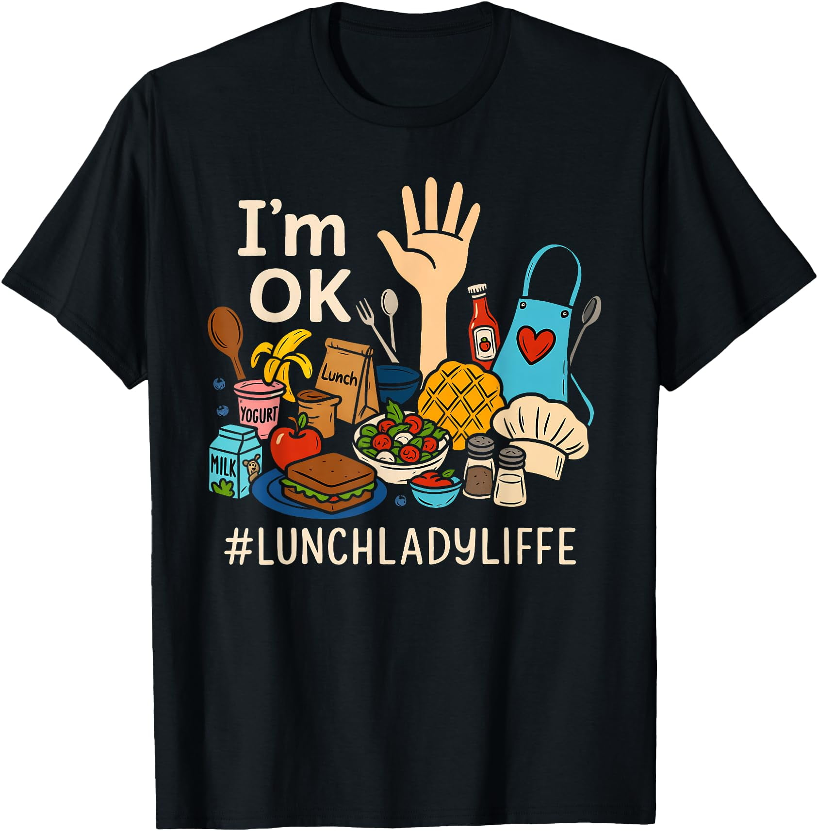 Funny Lunch Lady Cafeteria Squad Kitchen Staff Appreciation T-Shirt ...