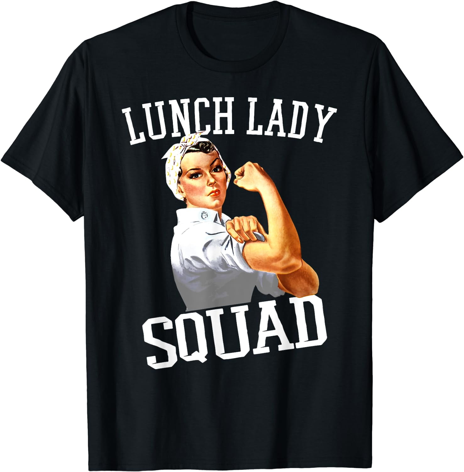 Funny Lunch Lady Gifts Cafeteria Worker Lunch Lady Squad T-Shirt ...