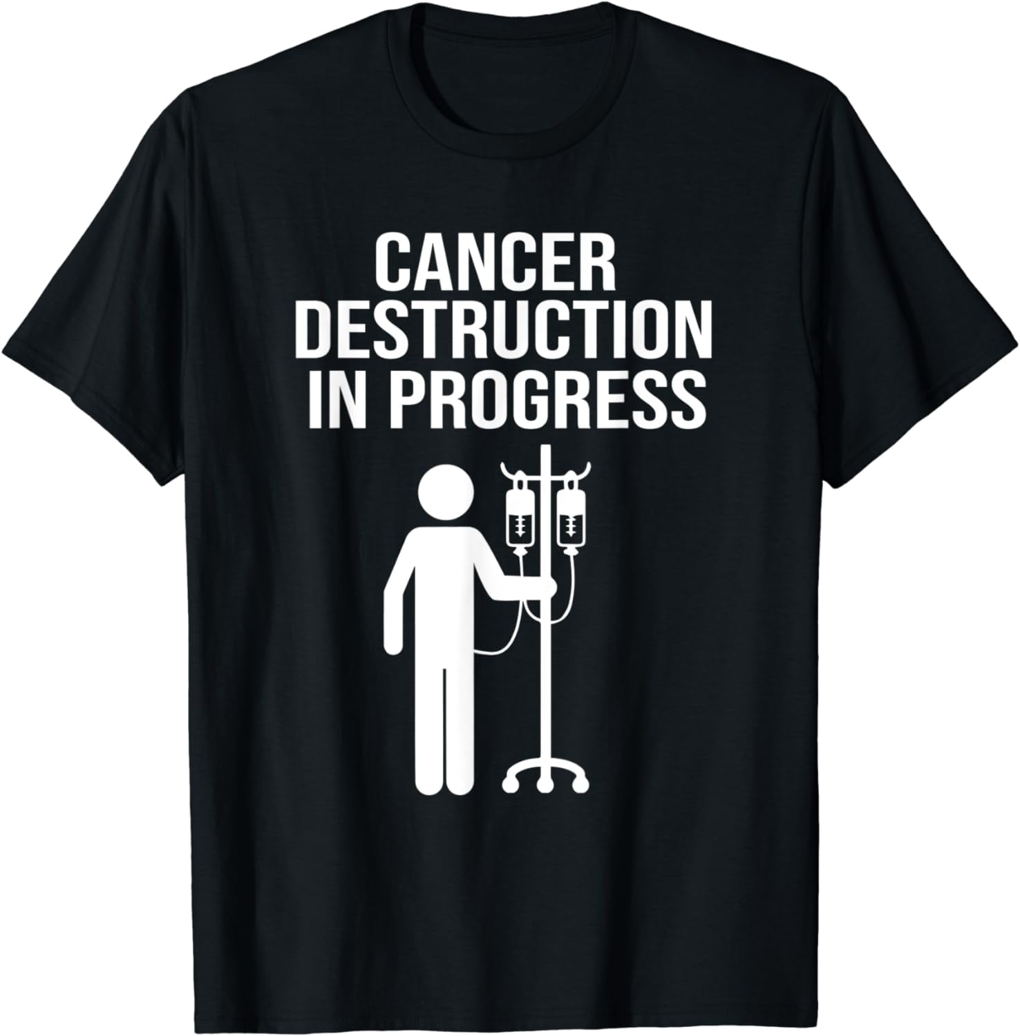 Funny Lung Cancer Warrior Cancer Destruction In Progress T-Shirt ...