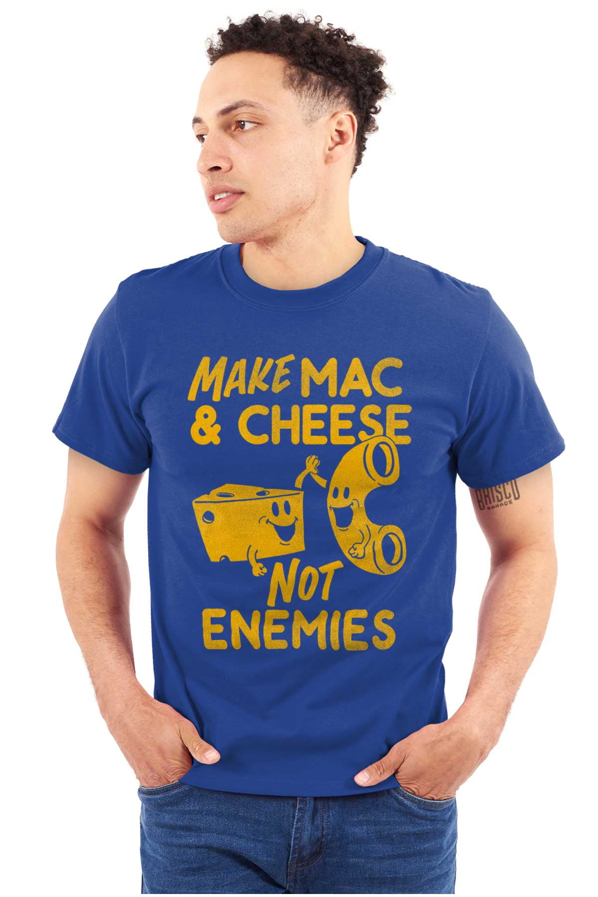 Funny Mac and Cheese Not Enemies Joke Unisex Plus Size Graphic Tee Brisco Brands 3X - Walmart.com