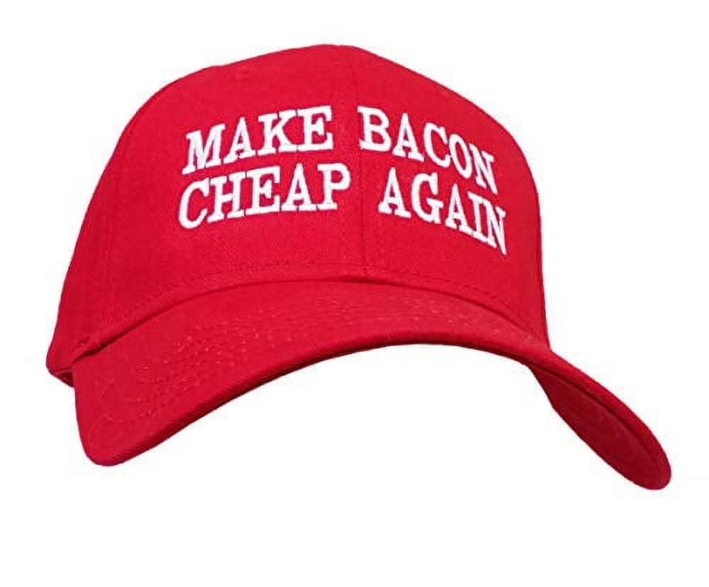 Funny Make Bacon Again Embroidered Otto Baseball Cap-Red - Walmart.com