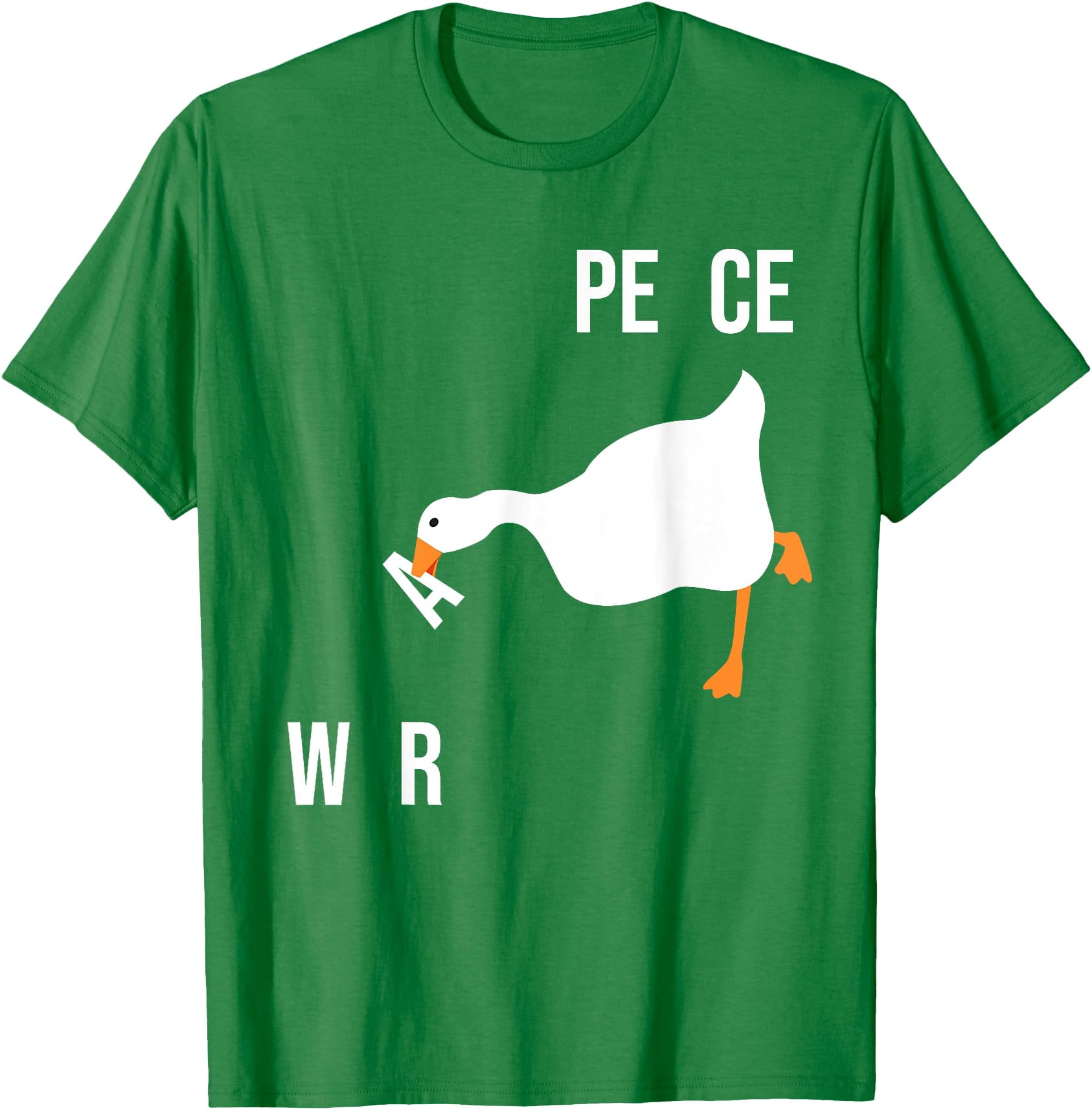 Funny Make War Not Peace Meme Goose Softstyle Unisex T-Shirt Men Women ...