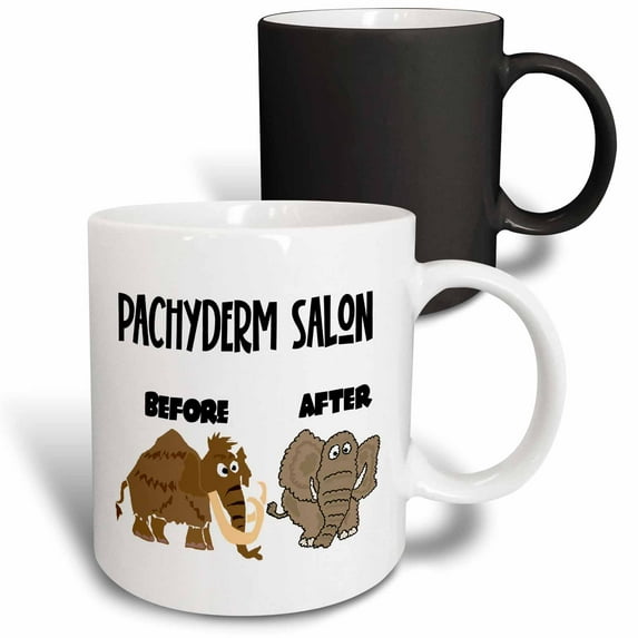 3drose, Funny Mammoth Before and Elephant After Pachyderm Salon Satire ...